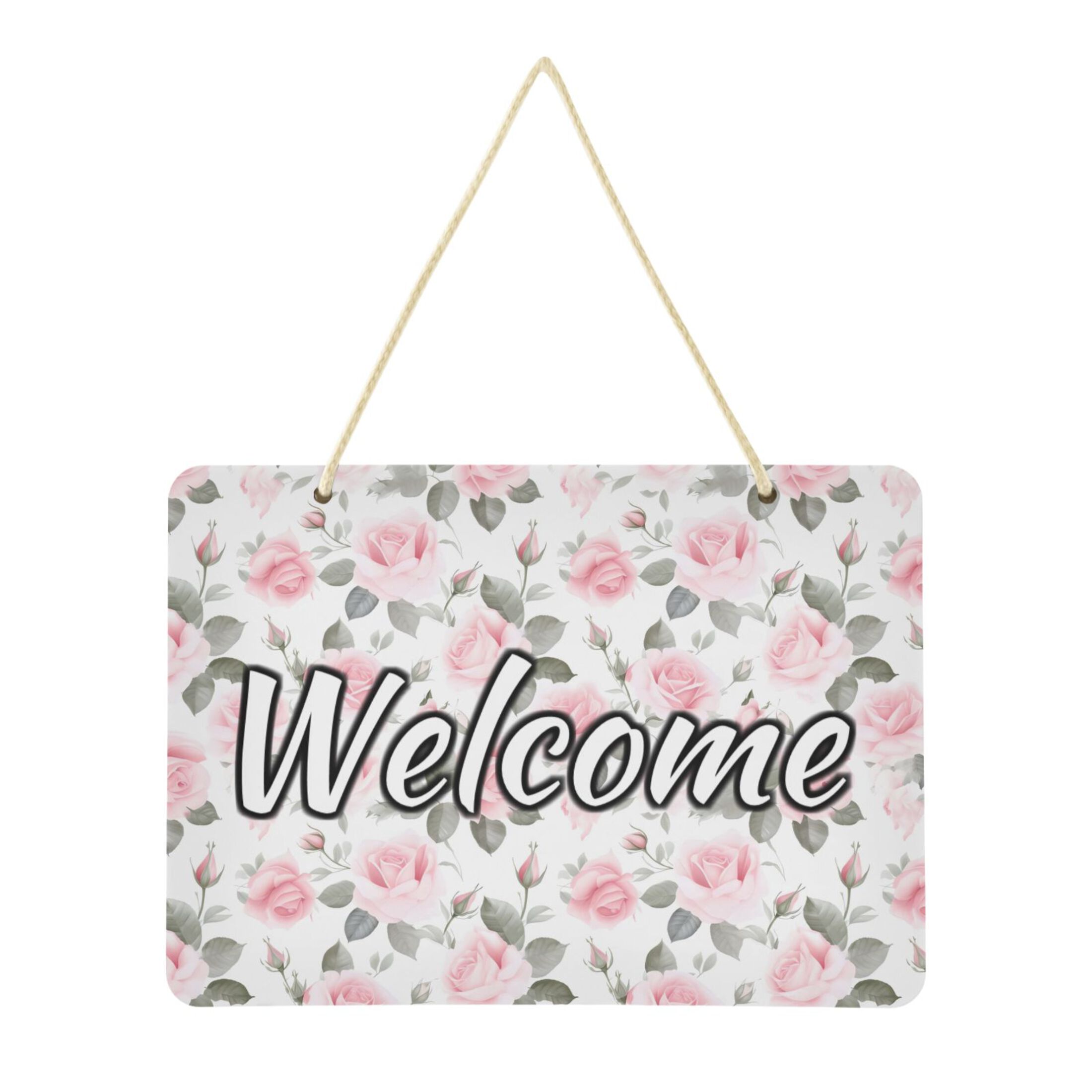 Welcome Door Sign Decoration 13.8" Rectangular Front Entrance Hanging ...