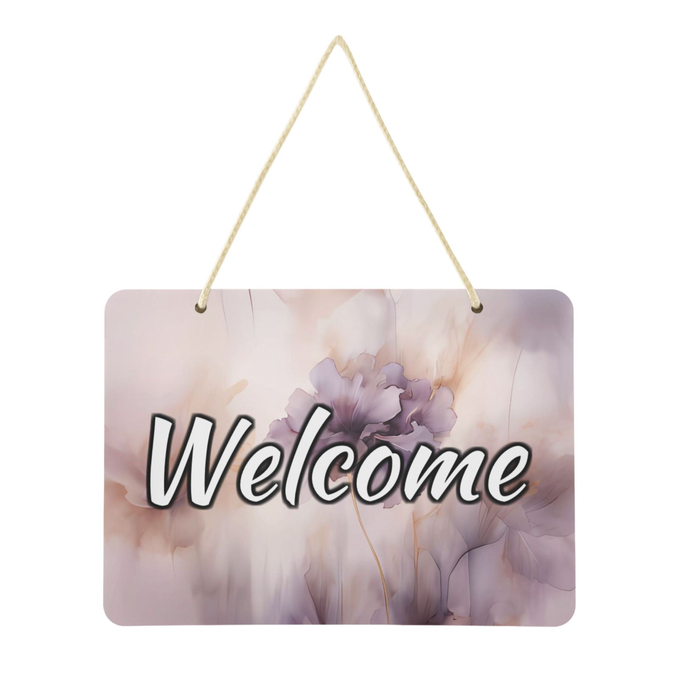 Welcome Door Sign Decoration 13.8" Rectangular Front Entrance Hanging ...