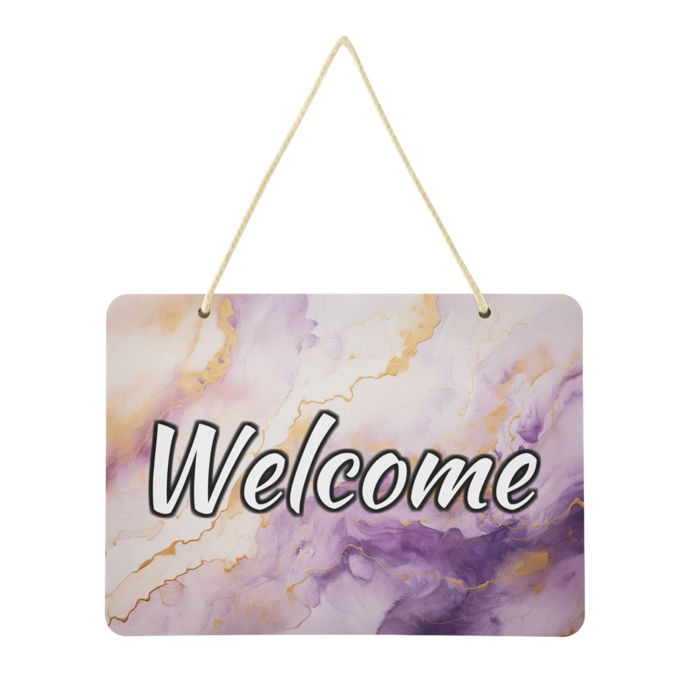 Welcome Door Sign Decoration 13.8" Rectangular Front Entrance Hanging ...