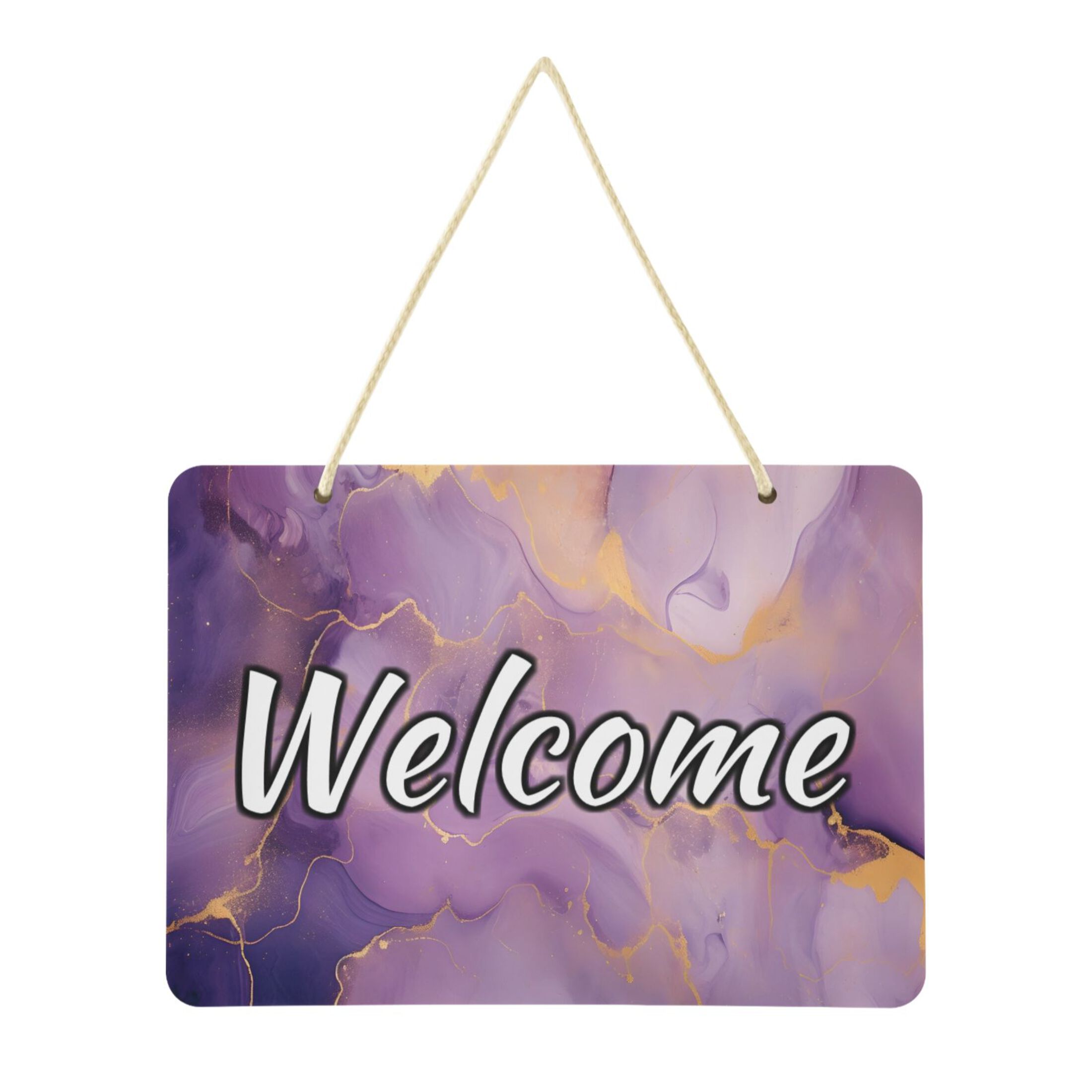 Welcome Door Sign Decoration 13.8" Rectangular Front Entrance Hanging ...