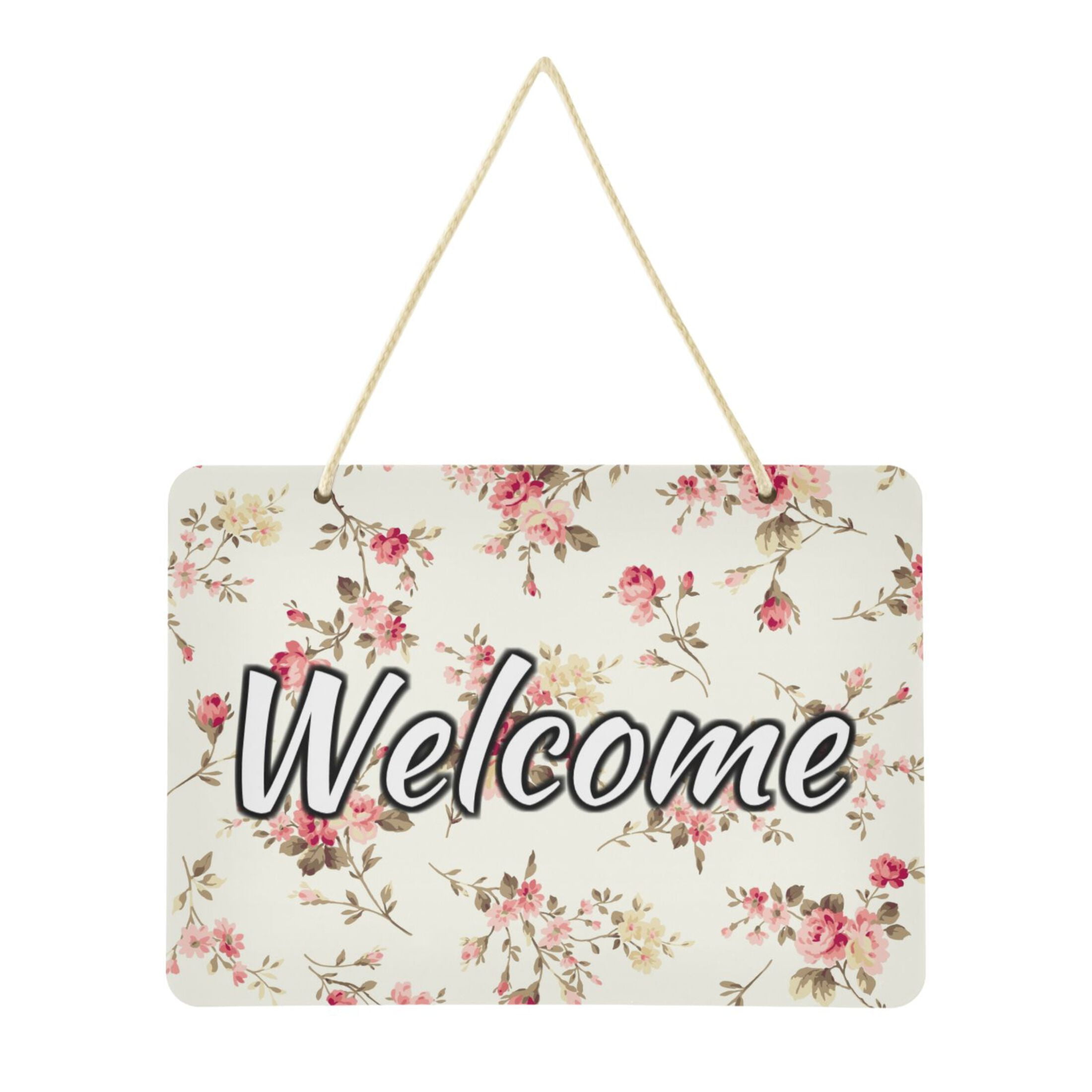 Welcome Door Sign Decoration 13.8" Rectangular Front Entrance Hanging ...