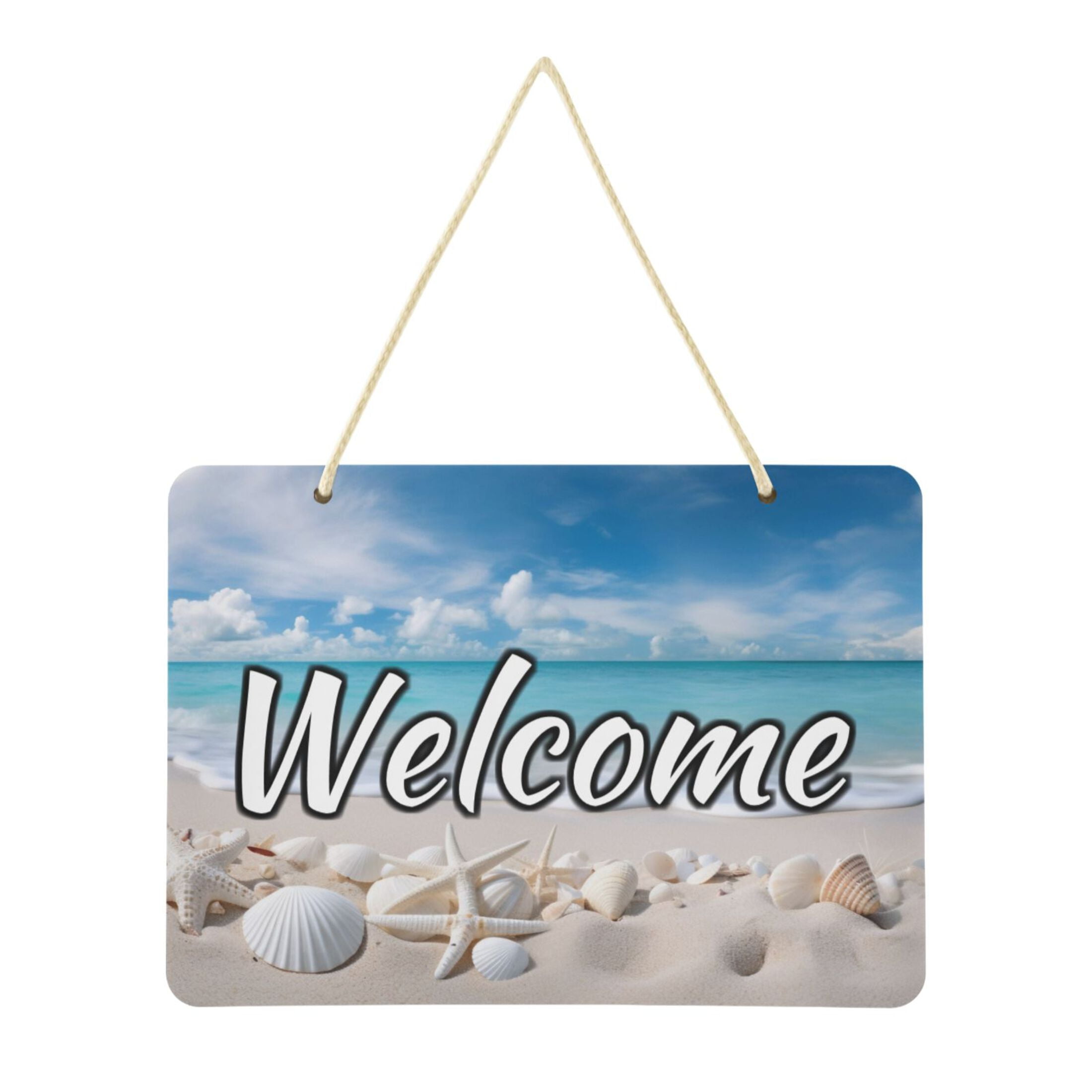 Welcome Door Sign Decoration 13.8" Rectangular Front Entrance Hanging ...