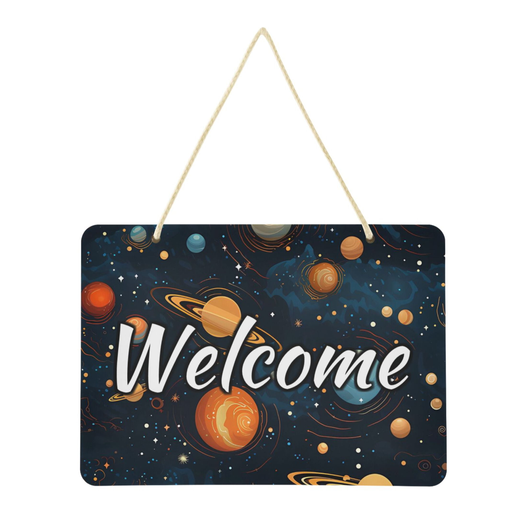 Welcome Door Sign Decoration 13.8" Rectangular Front Entrance Hanging ...