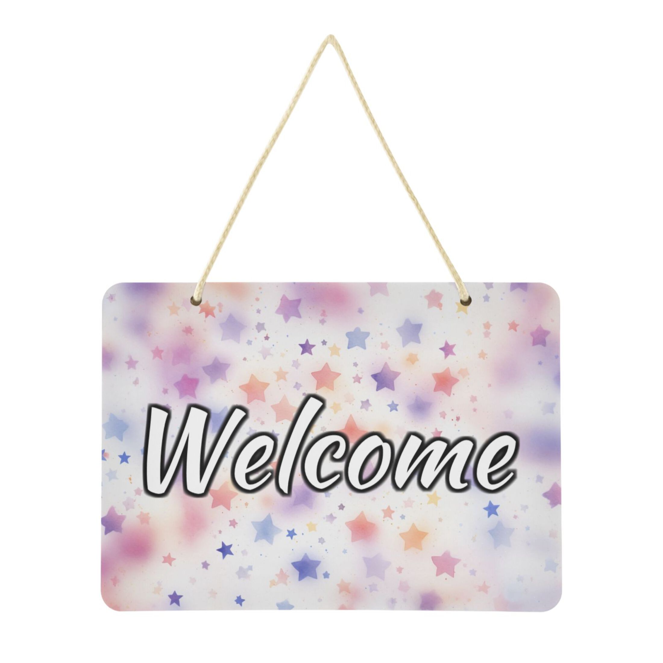 Welcome Door Sign Decoration 13.8" Rectangular Front Entrance Hanging ...
