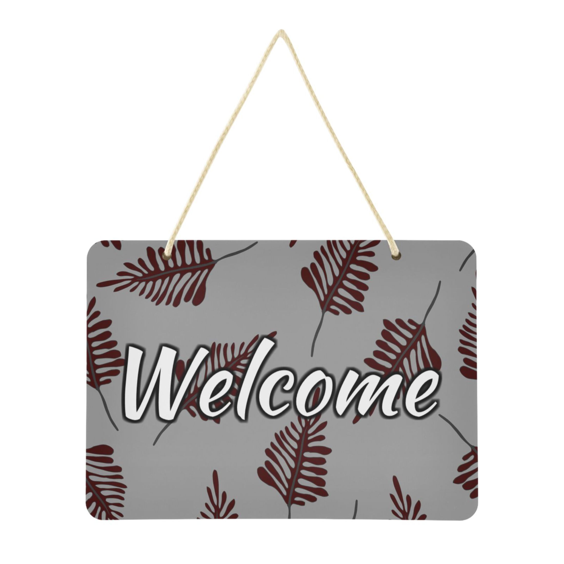 Welcome Door Sign Decoration 13.8" Rectangular Front Entrance Hanging ...