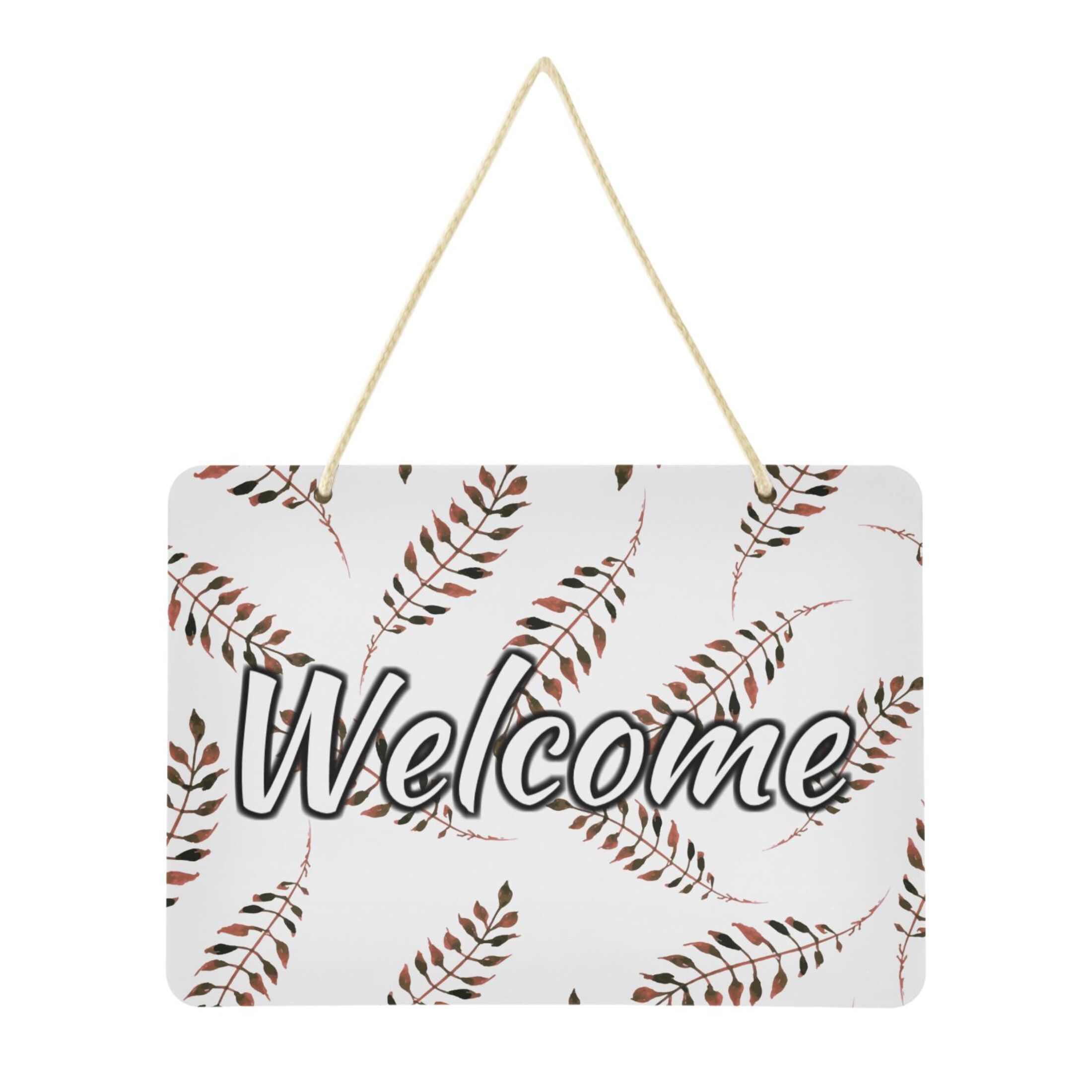 Welcome Door Sign Decoration 13.8" Rectangular Front Entrance Hanging ...