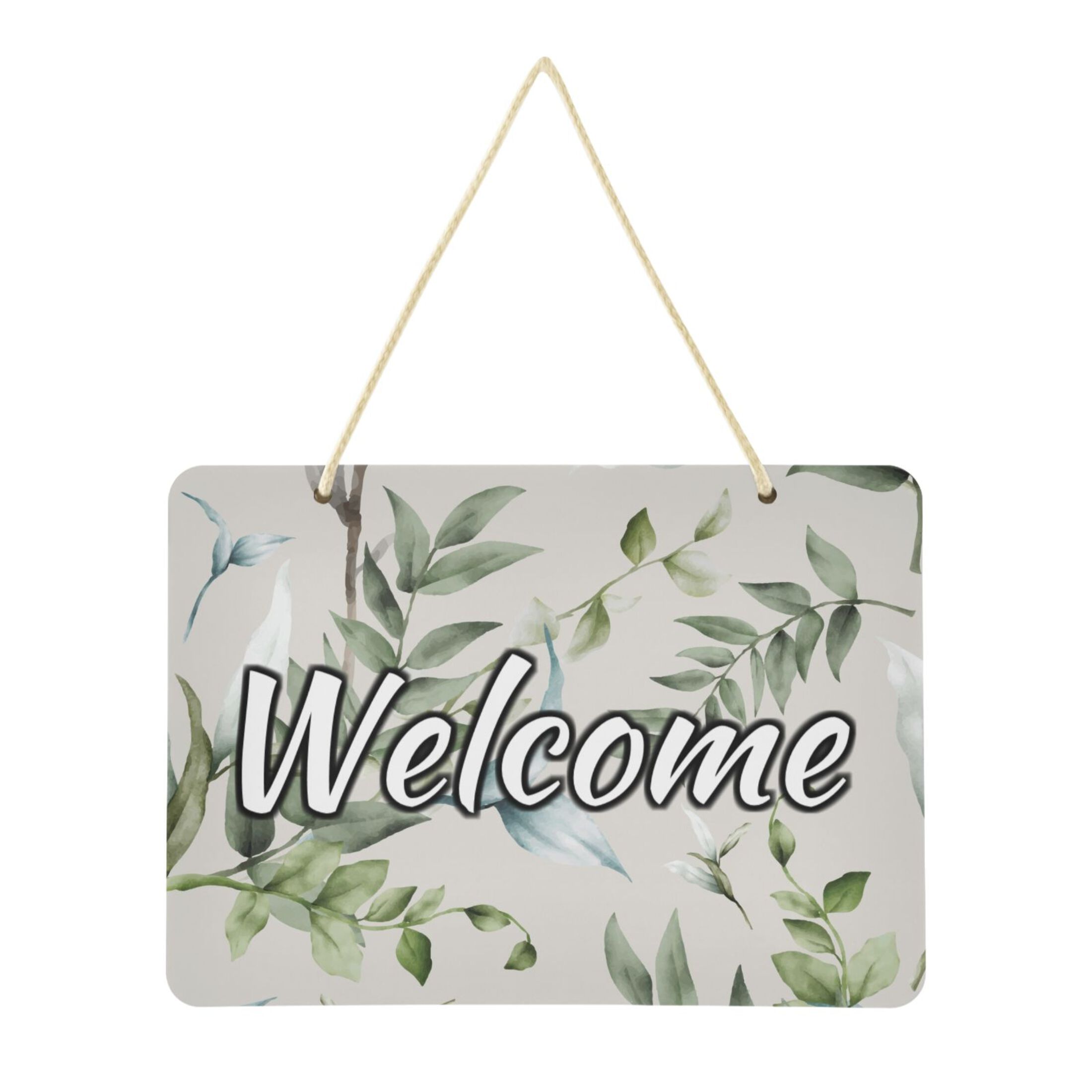 Welcome Door Sign Decoration 13.8" Rectangular Front Entrance Hanging ...