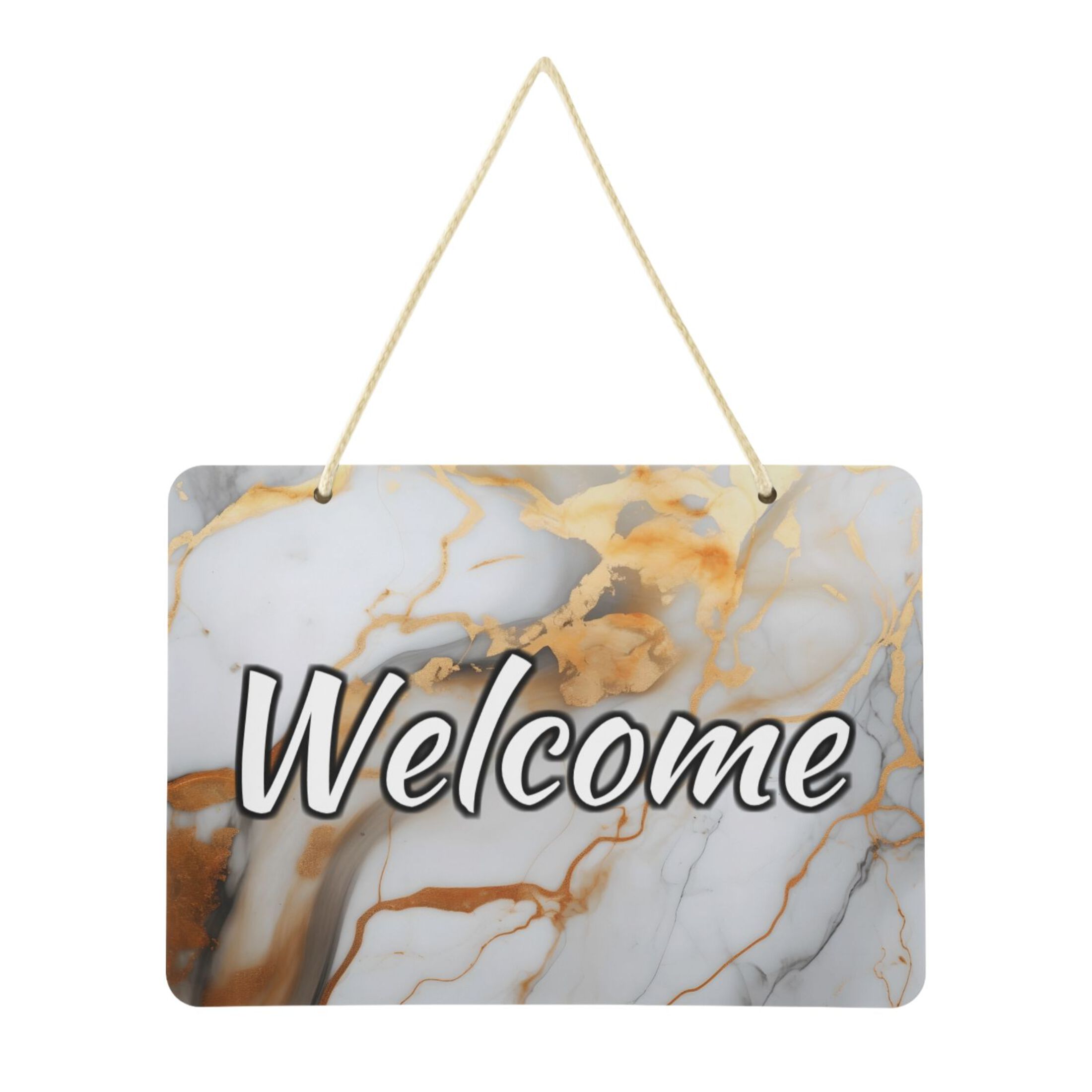 Welcome Door Sign Decoration 13.8" Rectangular Front Entrance Hanging ...
