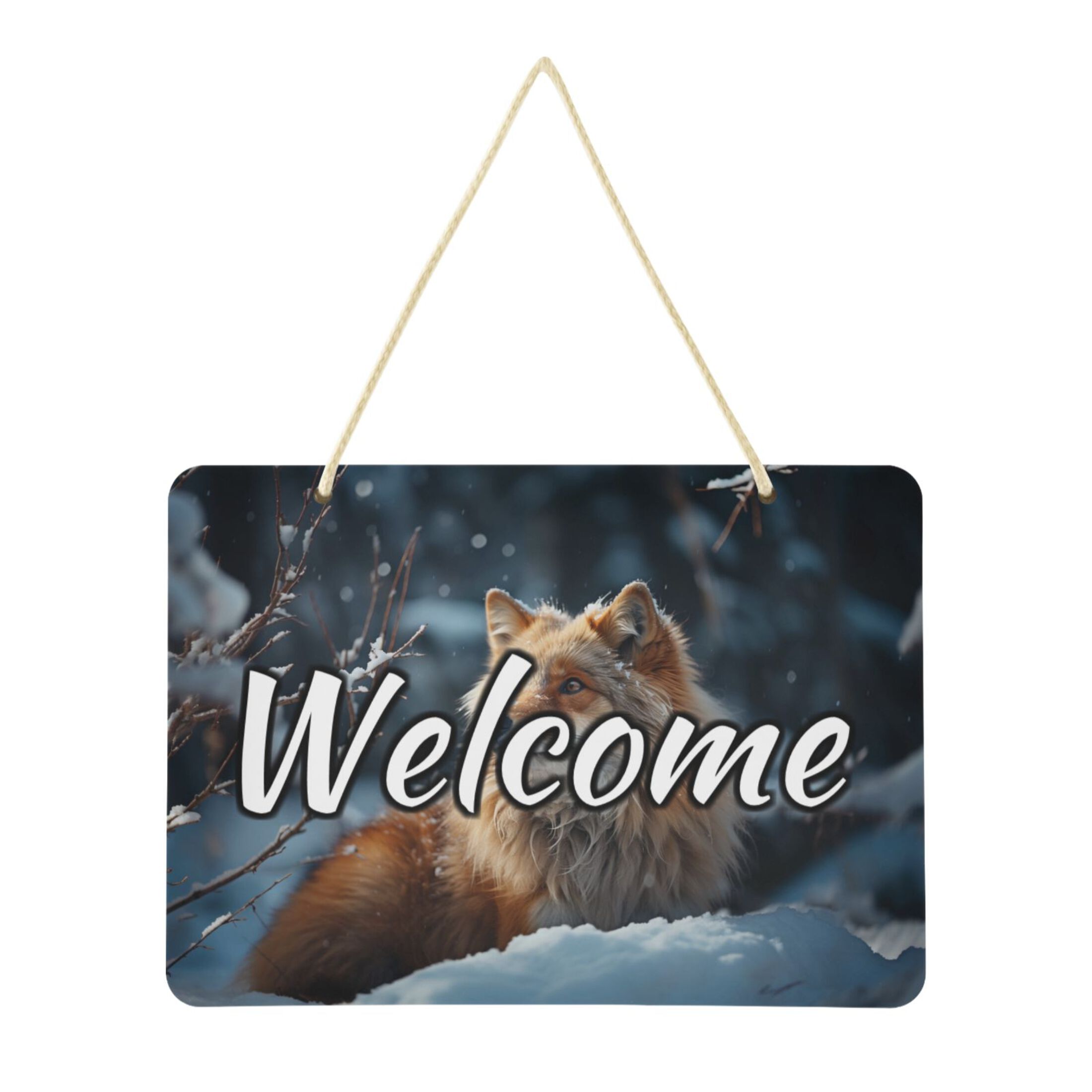 Welcome Door Sign Decoration 13.8" Rectangular Front Entrance Hanging ...