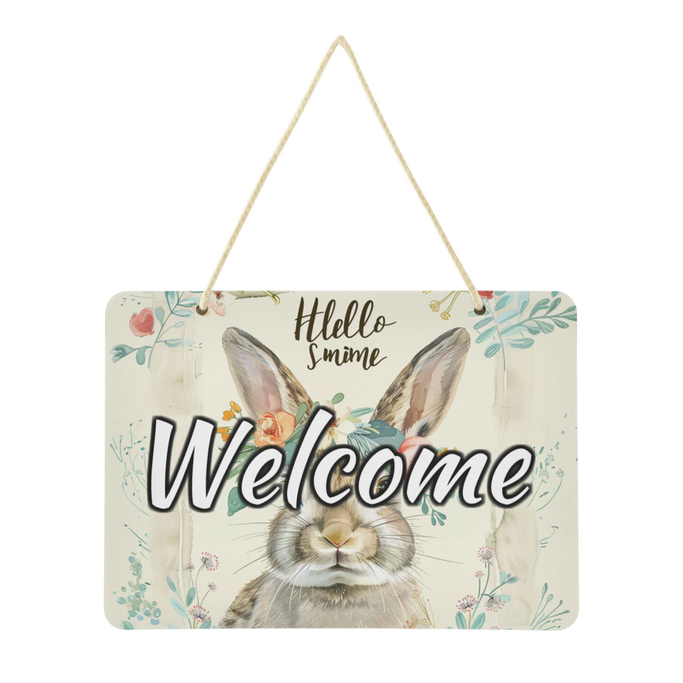 Welcome Door Sign Decoration 13.8" Rectangular Front Entrance Hanging ...