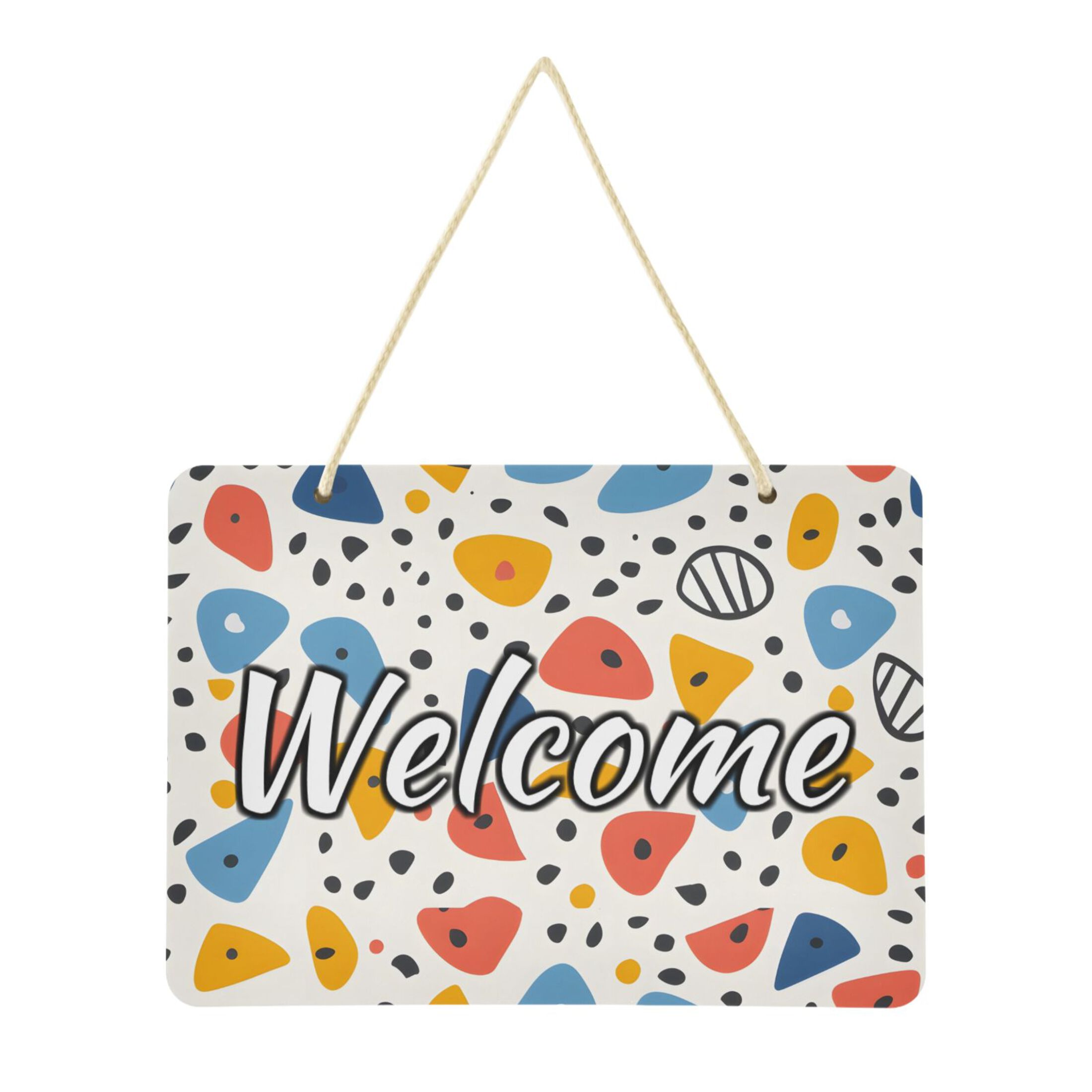 Welcome Door Sign Decoration Abstract Geometry Textiles 13.8 ...