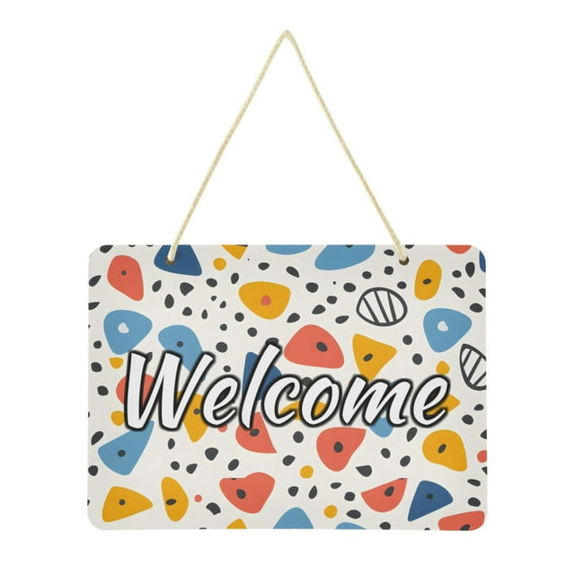 Welcome Door Sign Decoration Abstract Geometry Textiles 13.8 ...