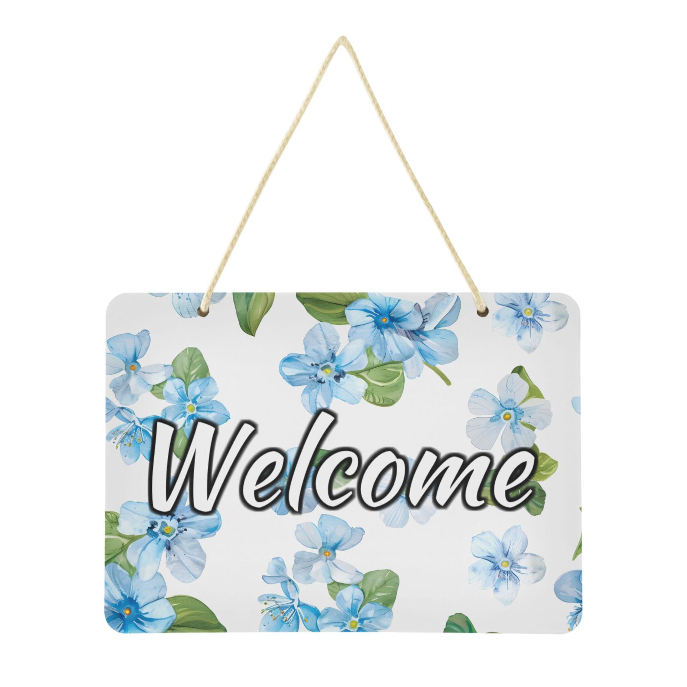 Welcome Door Sign Decoration Beautiful Watercolor Flower 13.8 ...