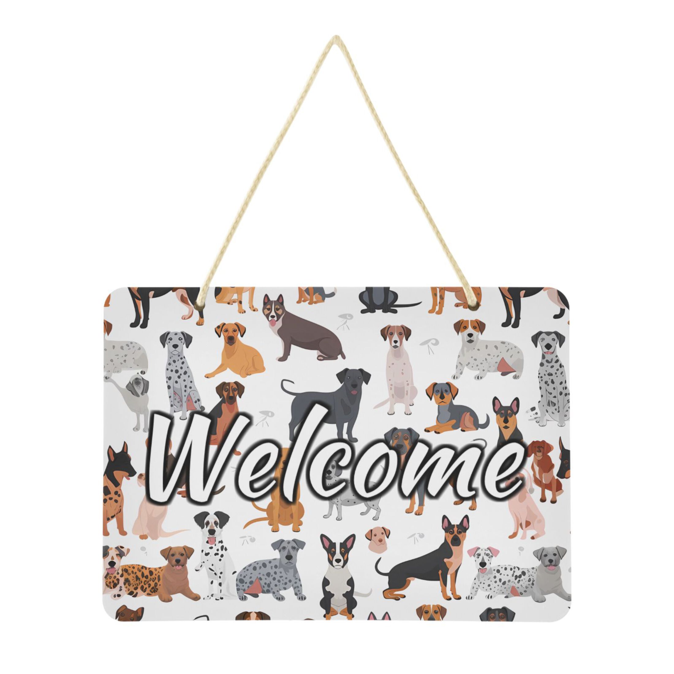 Welcome Door Sign Decoration Different Cartoon Funny Dogs 13.8 ...