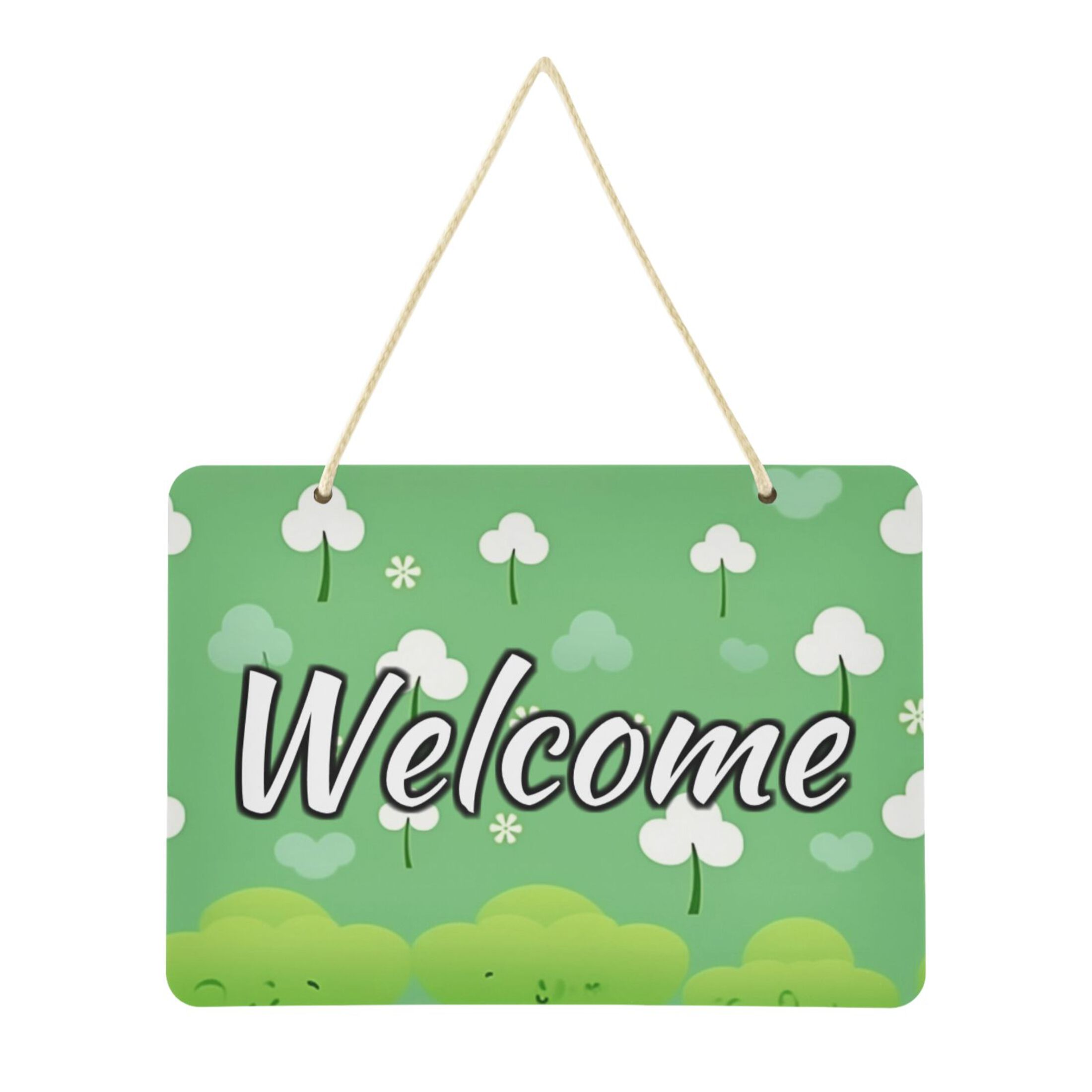 Welcome Door Sign Decoration St- Patrick's Day 13.8" Rectangular Front ...