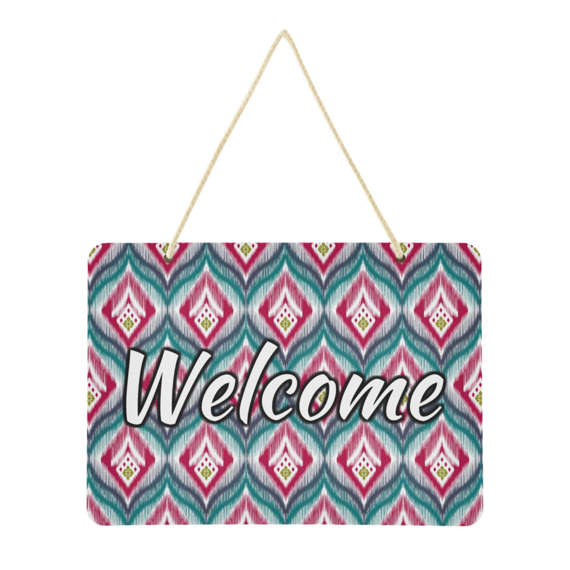 Welcome Door Sign Decoration Tribal Indian Bohomia Ethnic 13.8 ...