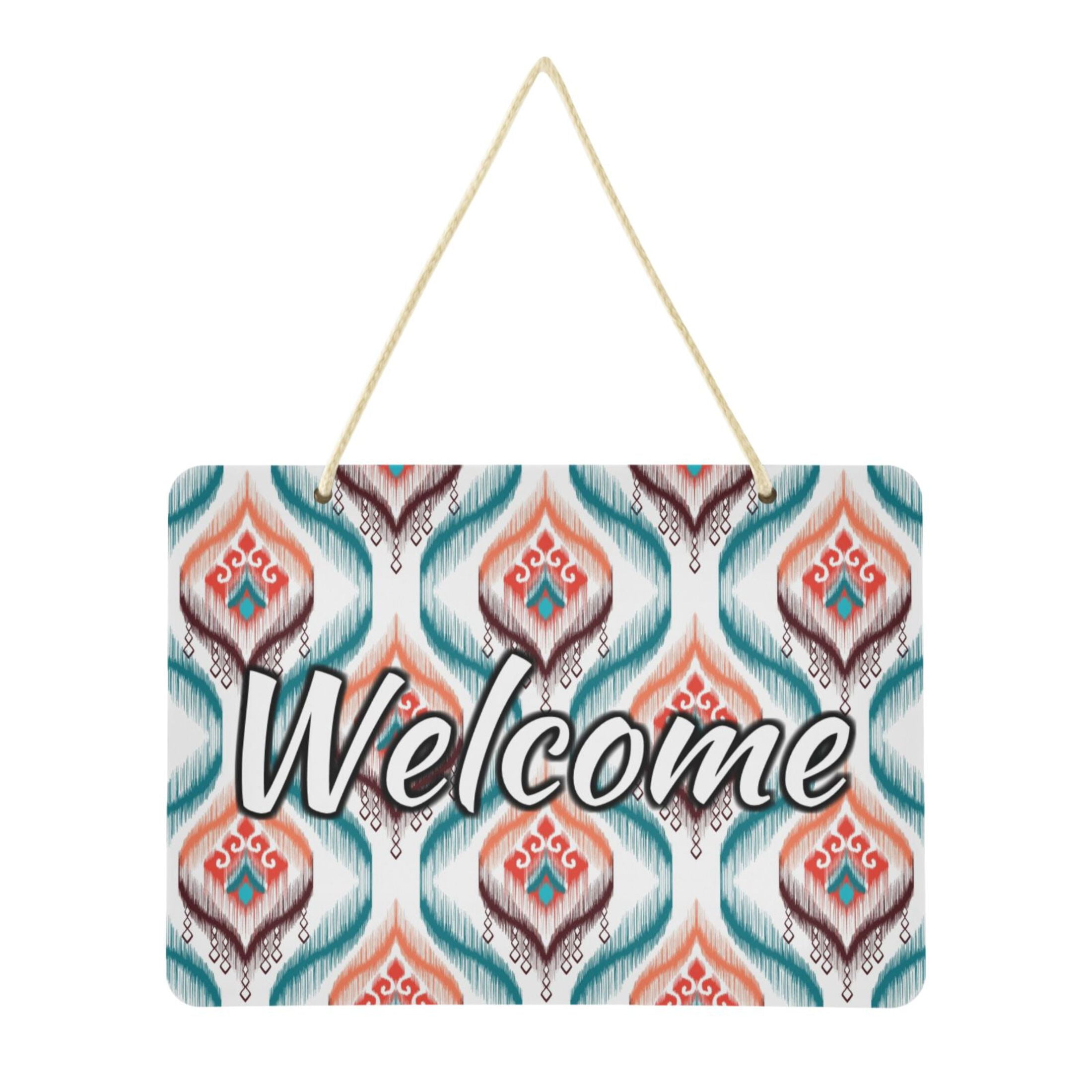 Welcome Door Sign Decoration Tribal Indian Ethnic Mandala 13.8 ...