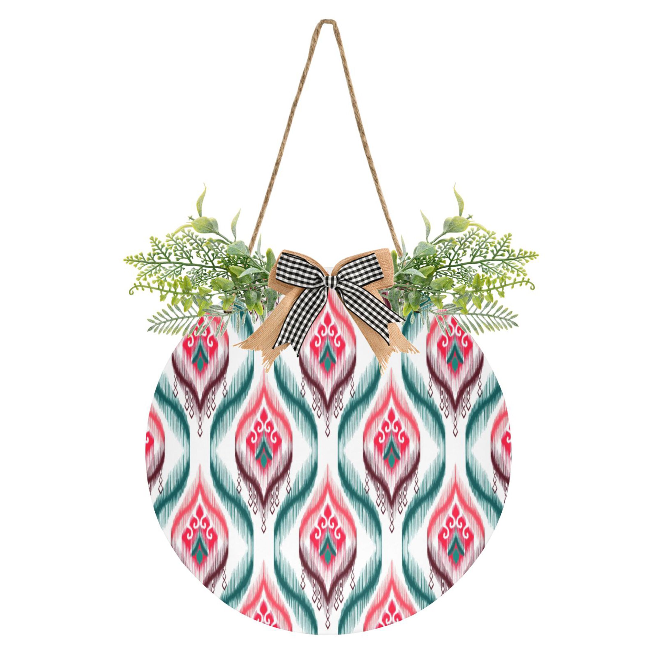 Welcome Door Sign Tribal Ethnic Bohomia 11.8" Round Front Entrance ...