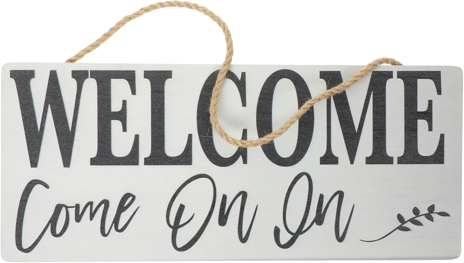 Welcome Door Sign Wooden Welcome Plaque Rectangular Hanging Sign Front ...