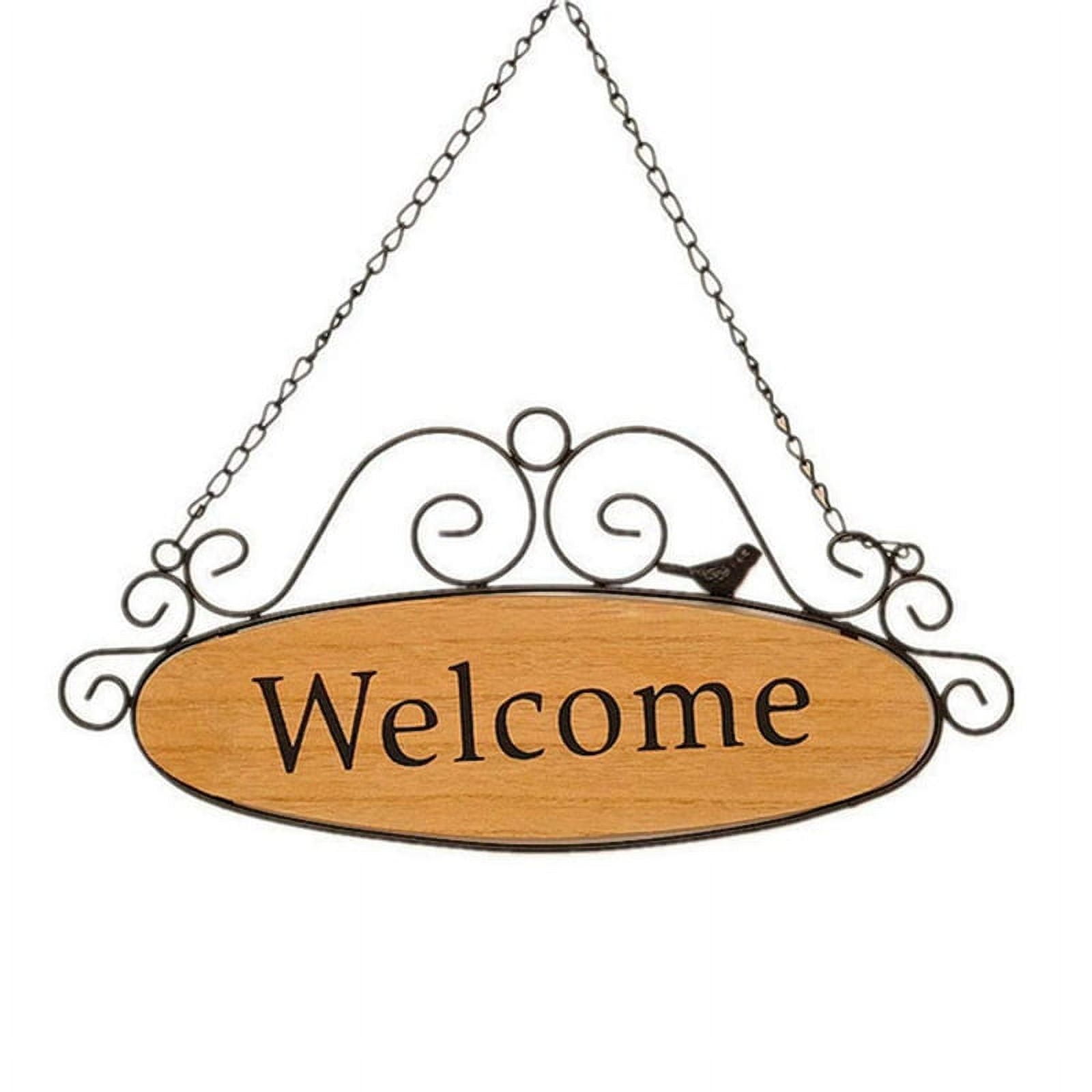 Welcome Door Signs Decorative Wood Hanging Sign Home Plaque Garden Bar ...
