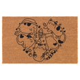 Welcome Doormat Coco Coir Door Mat Gift Cute Cat Heart (24" x 16 ...