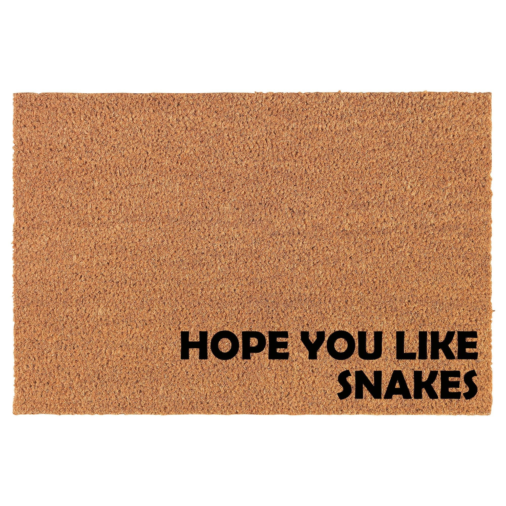 Welcome Doormat Coco Coir Door Mat Gift Hope You Like Snakes Corner (30 ...