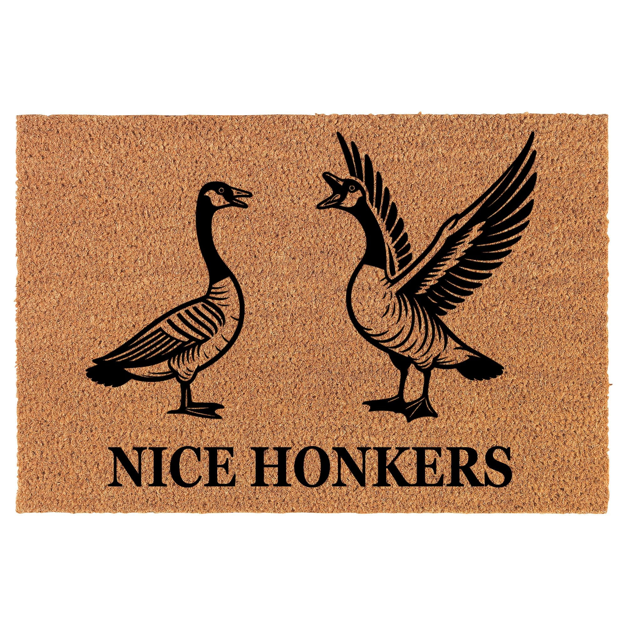 Welcome Doormat Coco Coir Door Mat Gift Nice Honkers Goose Geese Funny ...