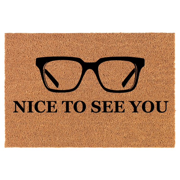 Welcome Doormat Coco Coir Door Mat Gift Nice to See You Optometrist ...