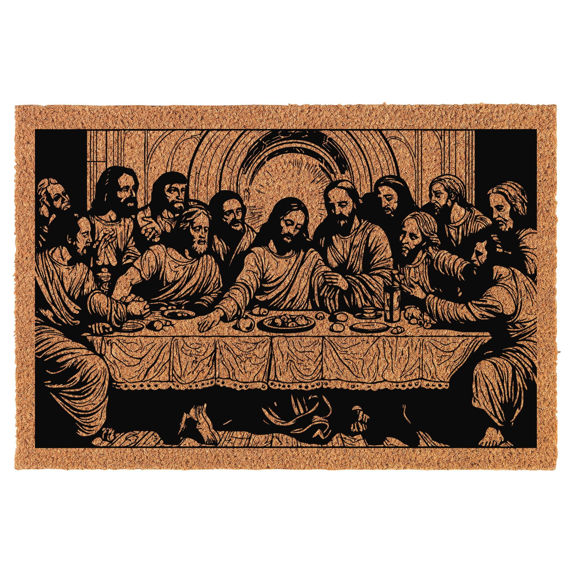 Welcome Doormat Coco Coir Door Mat Gift The Last Supper (30" x 18 ...