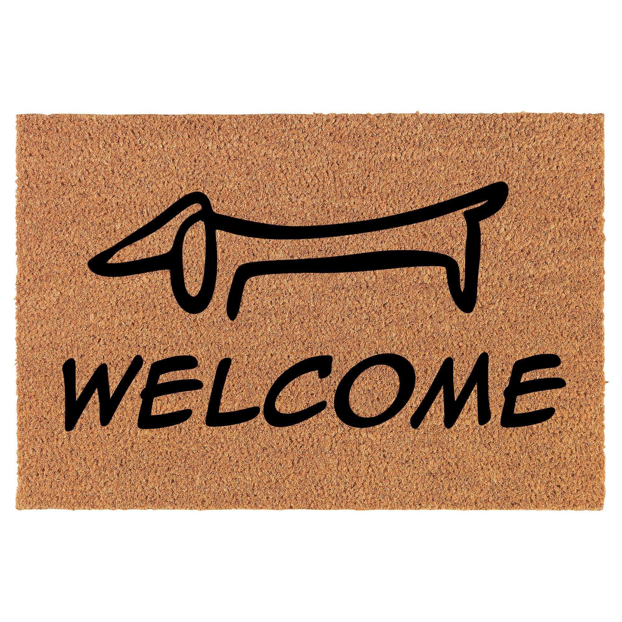 Welcome Doormat Coco Coir Door Mat Gift Welcome Picasso Dog (24" x 16 ...