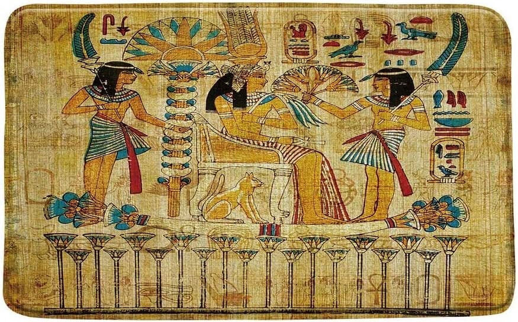 Welcome Doormat Egyptian Queen Egypt Pharaoh Ancient King Afro Woman ...
