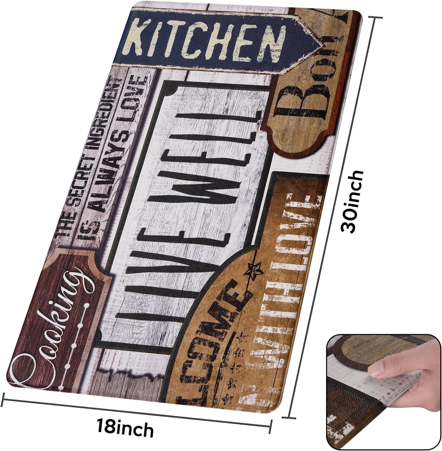 Welcome Doormat Farmhouse Floor Comfort Mat Cushioned, for Home Bedroom ...