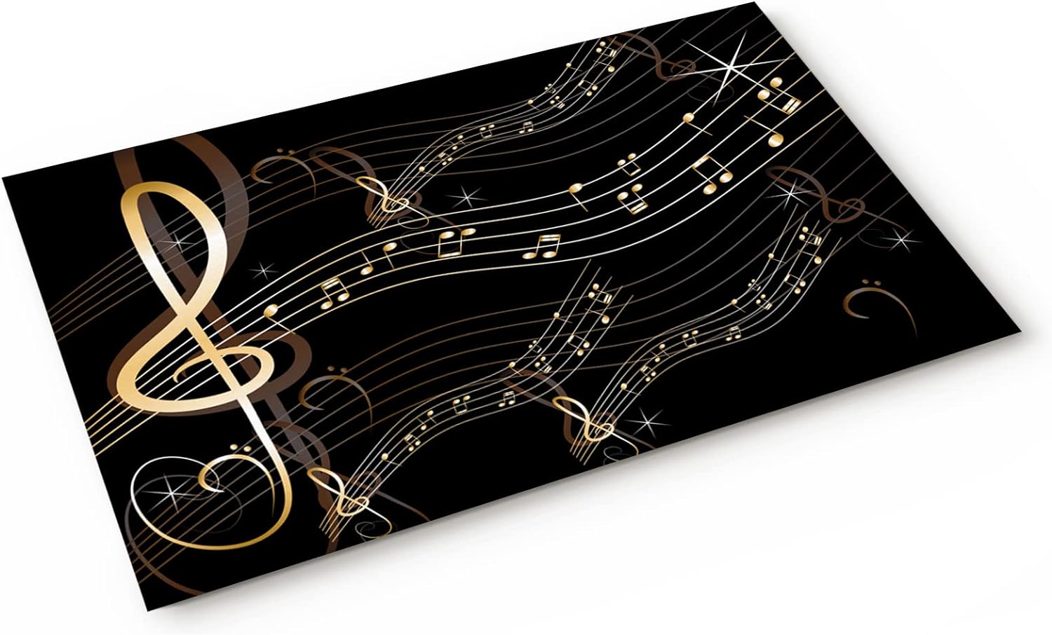 Welcome Doormat Golden Elegant Notes Door Mat,Inside Floor Mats for ...