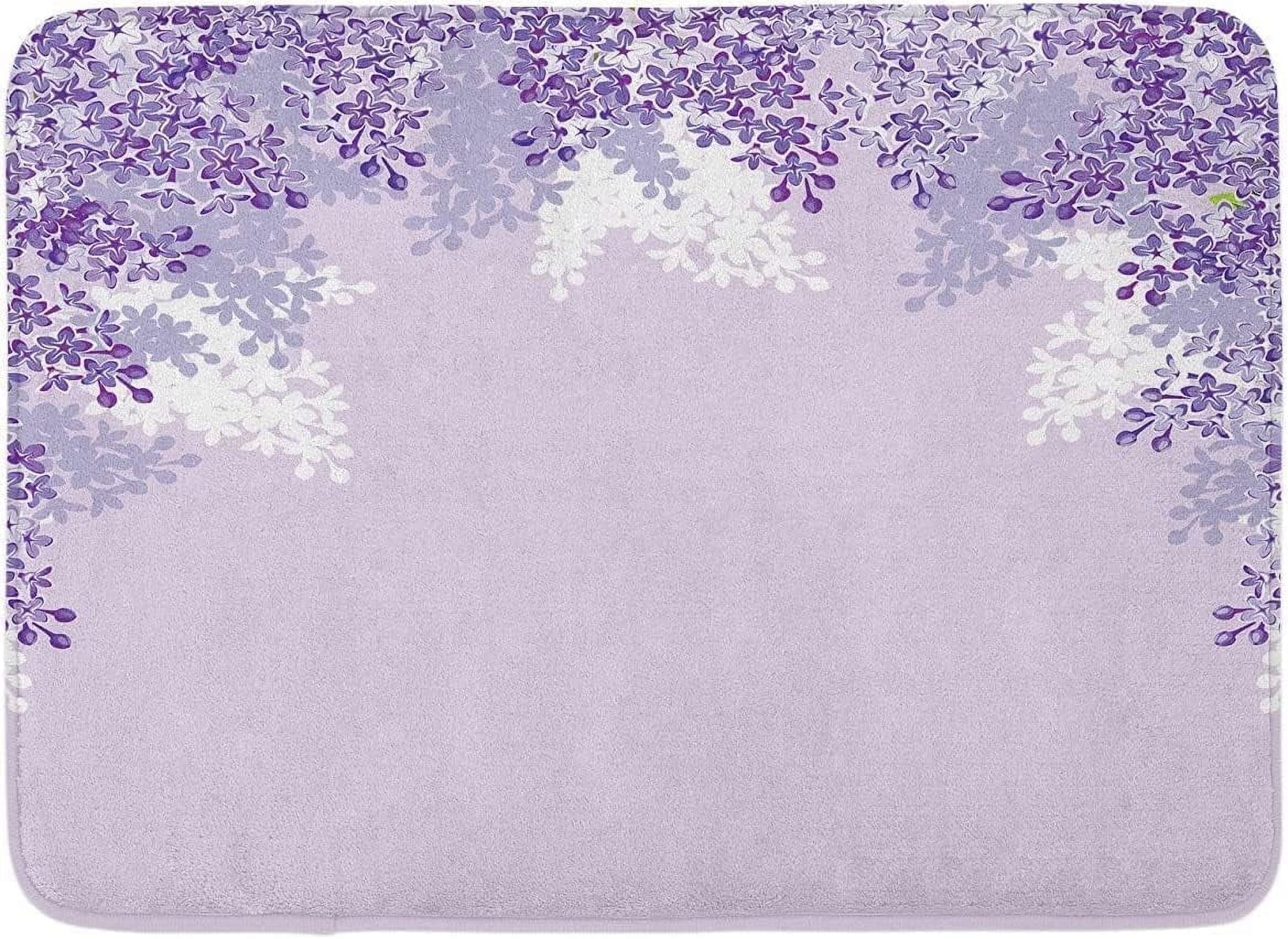 Welcome Doormat Lilac Flowers in Blossom Vernal Season Soothing Color ...