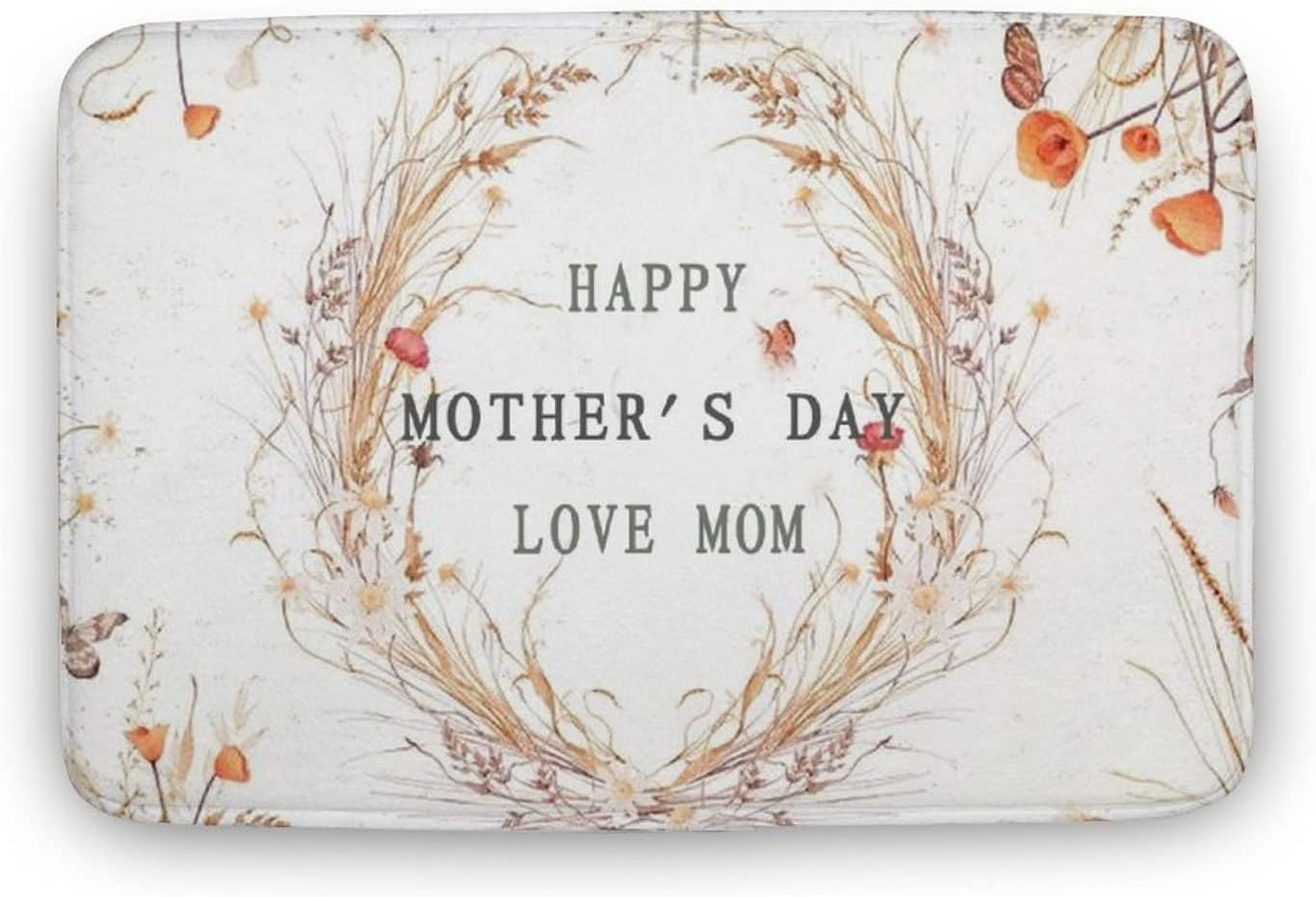 Welcome Doormat MOTHER'S DAY great Summer mats Decor Non Slip Area Rug ...