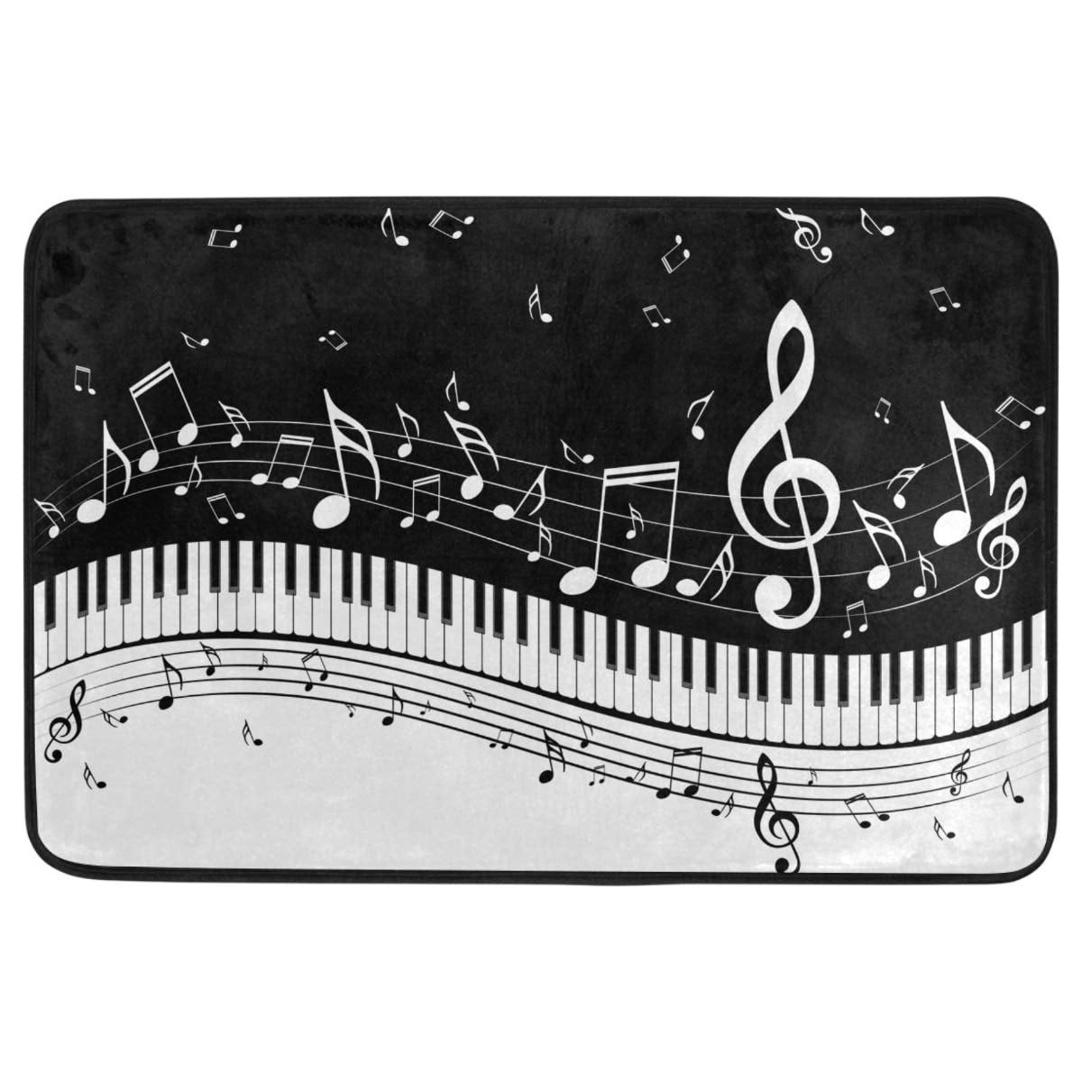 Welcome Doormat Piano Keys Musical Notes Door Mats Kitchen Front Door ...