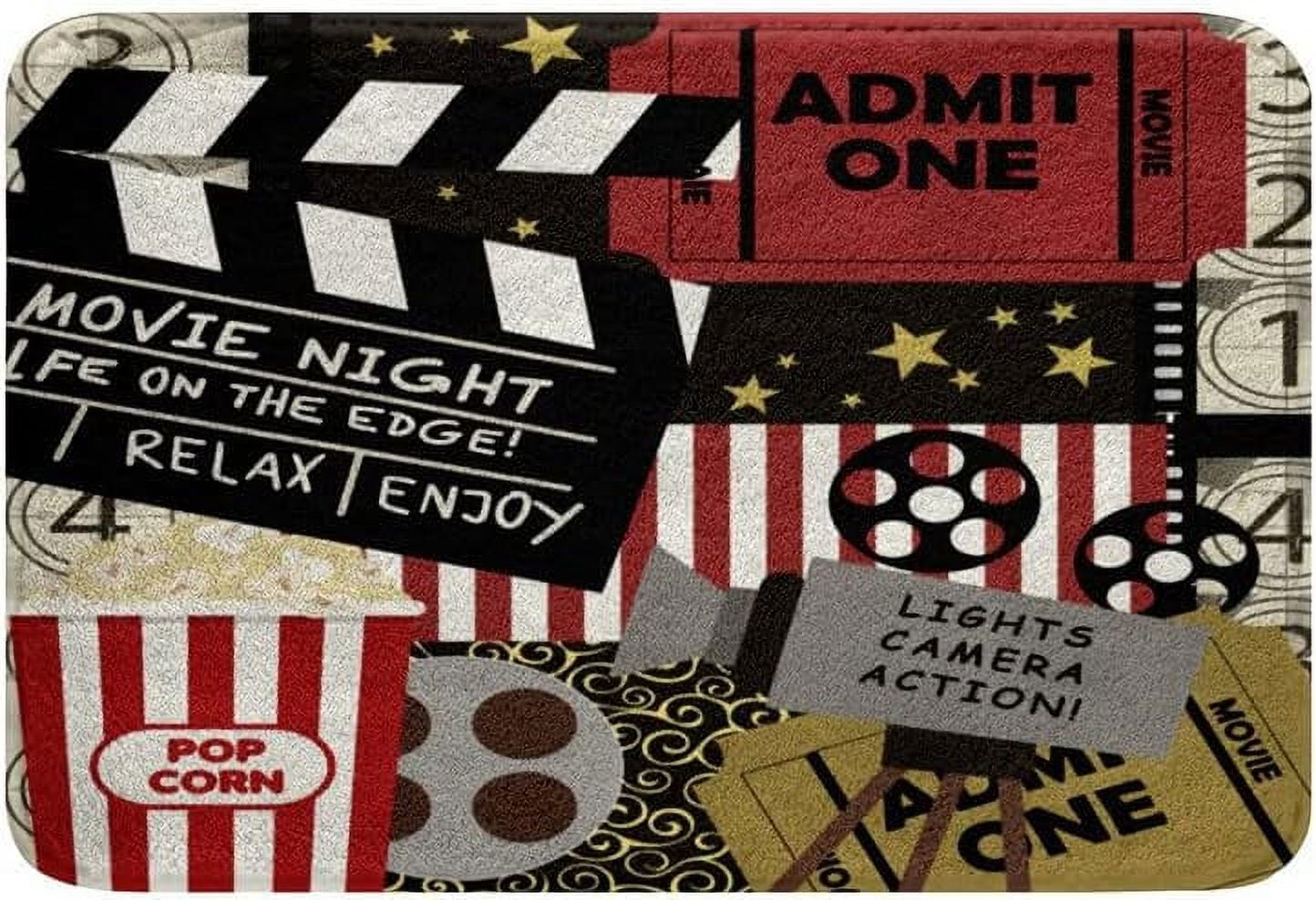 Welcome Doormat Popcorn Print Bath Rugs Kitchen Front Door Bathroom ...
