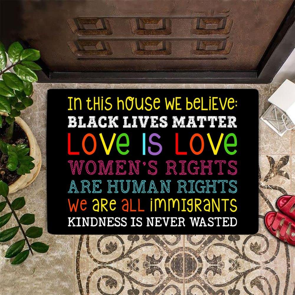 Welcome Doormat Rustic Doormat Kindness is Never Waste in This House We ...