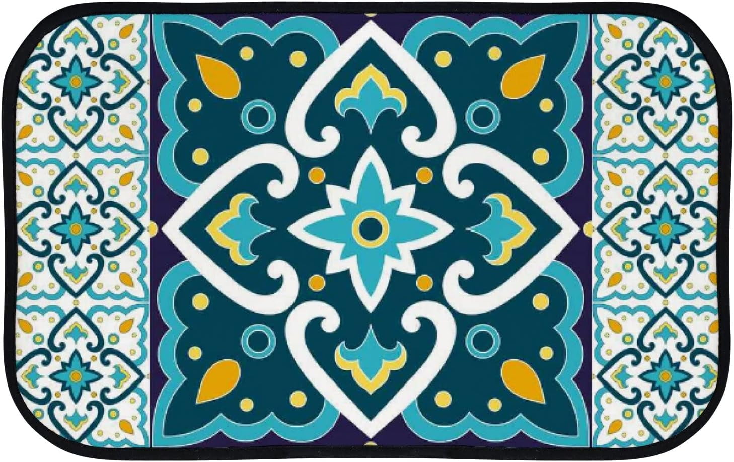 Welcome Doormat Spanish Tile Indoor Outdoor Entrance Door Mat Bath Rug ...