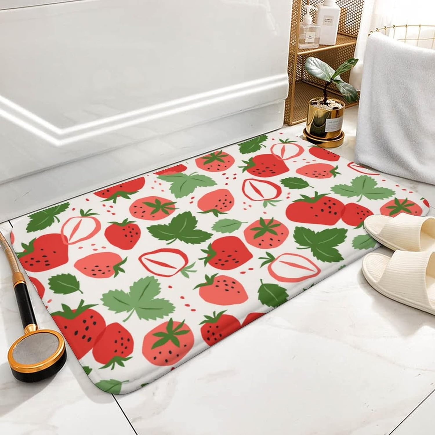 Welcome Doormat Strawberry Indoor Outdoor Entrance Door Mat Bath Rug ...