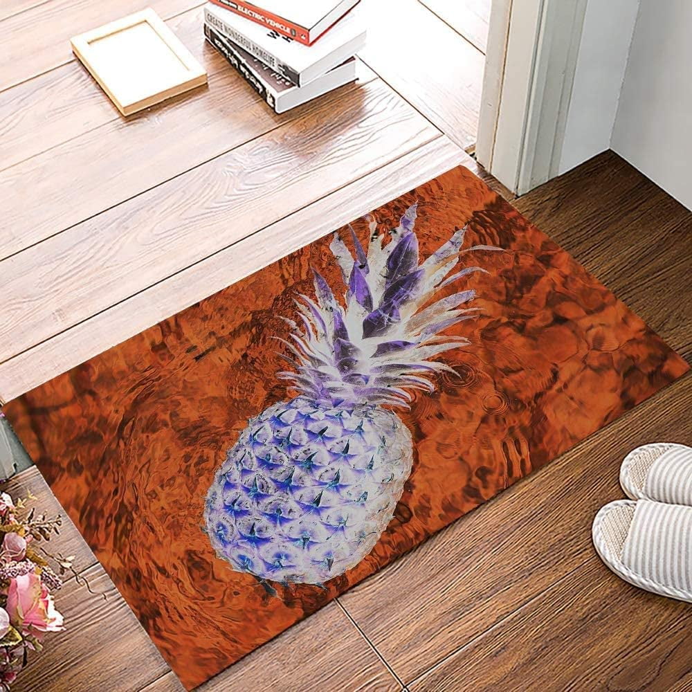 Welcome Doormat Summer Pineapple in The Brown Water Indoor Outdoor ...