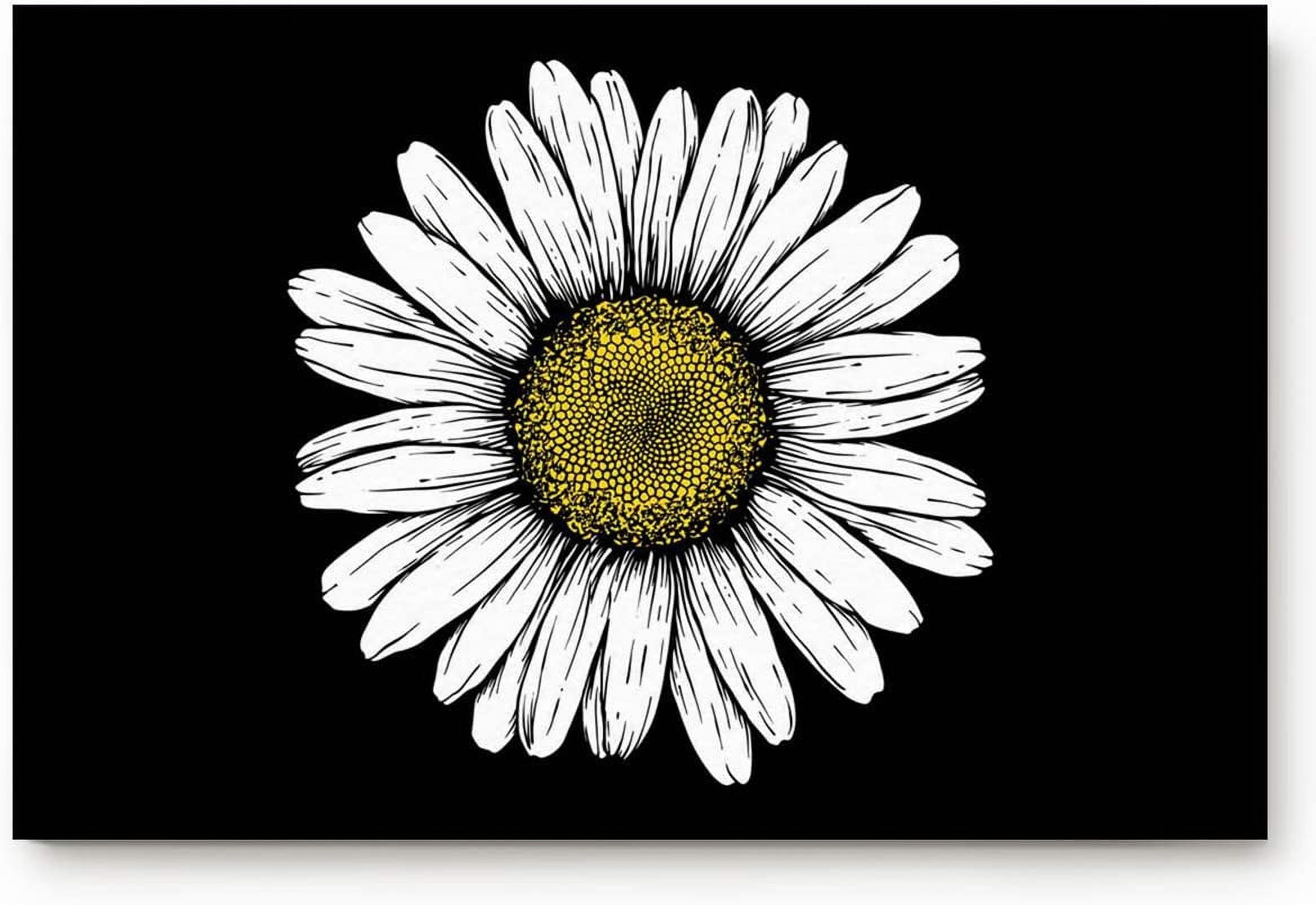 Welcome Doormat Vintage Daisy Floral Flowers Farmhouse Black White ...