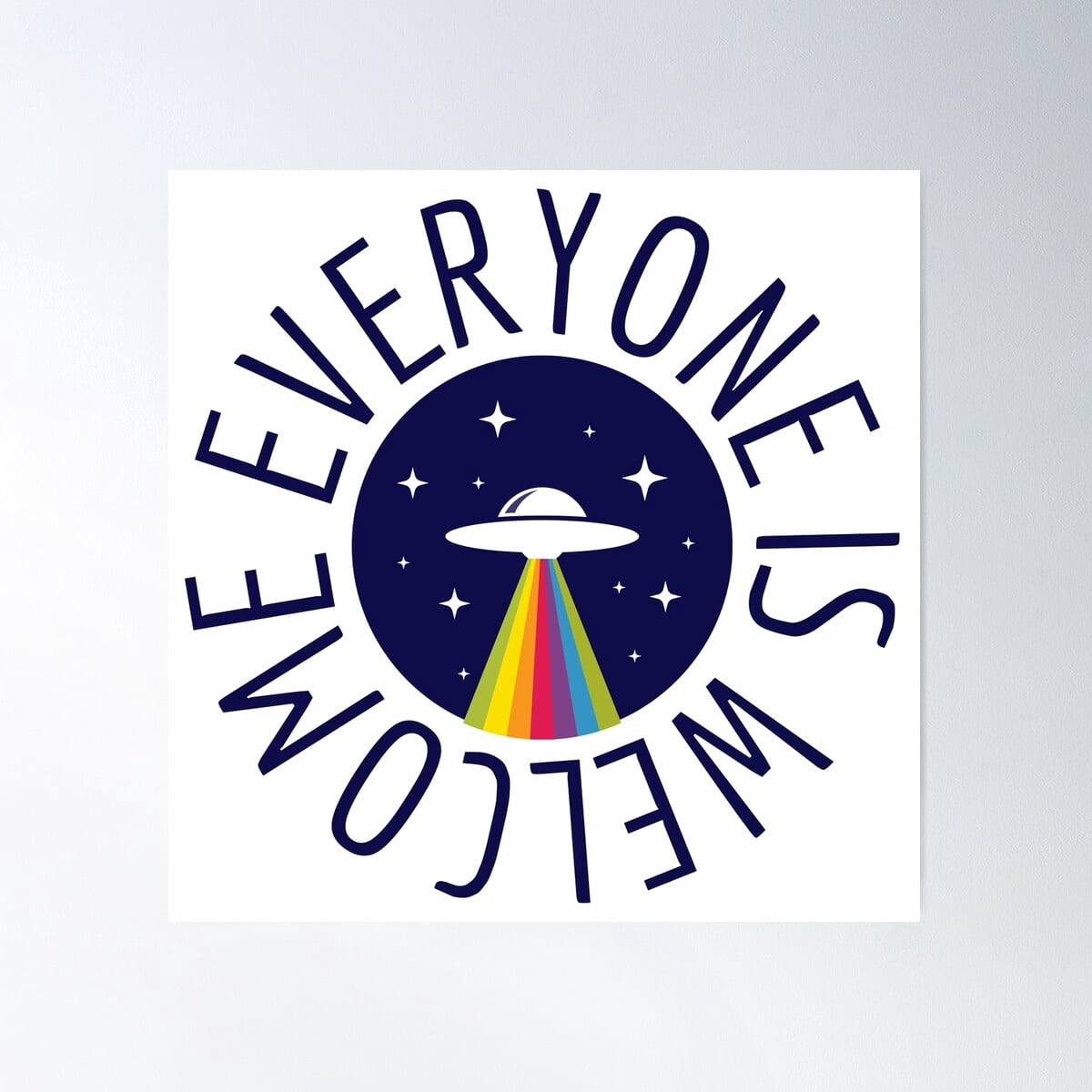 Welcome Everyone | Everyone Is Welcome Here Poster Wall Art, Modern ...