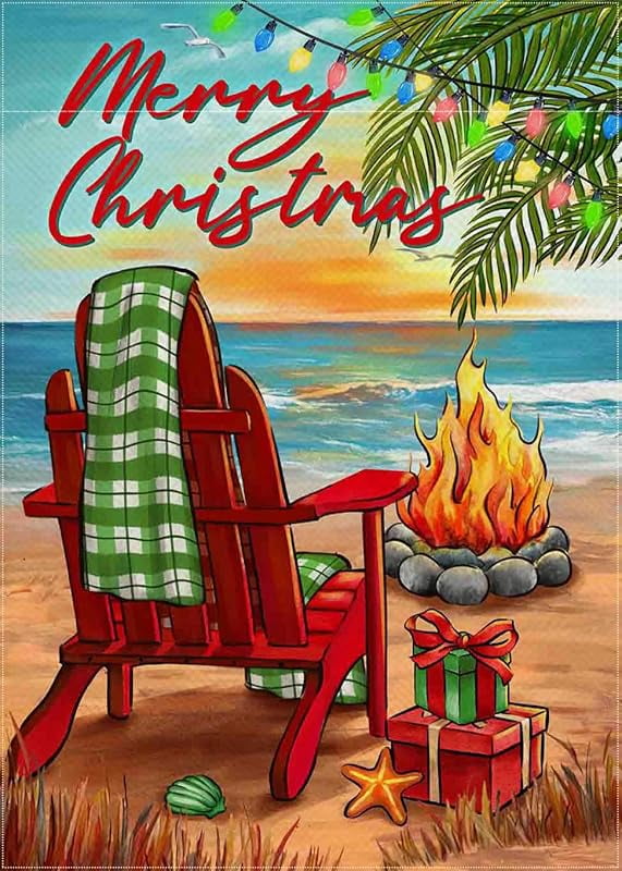 Welcome Fall Beach Pumpkin Decorative Garden Flag, Autumn Sea Ocean ...