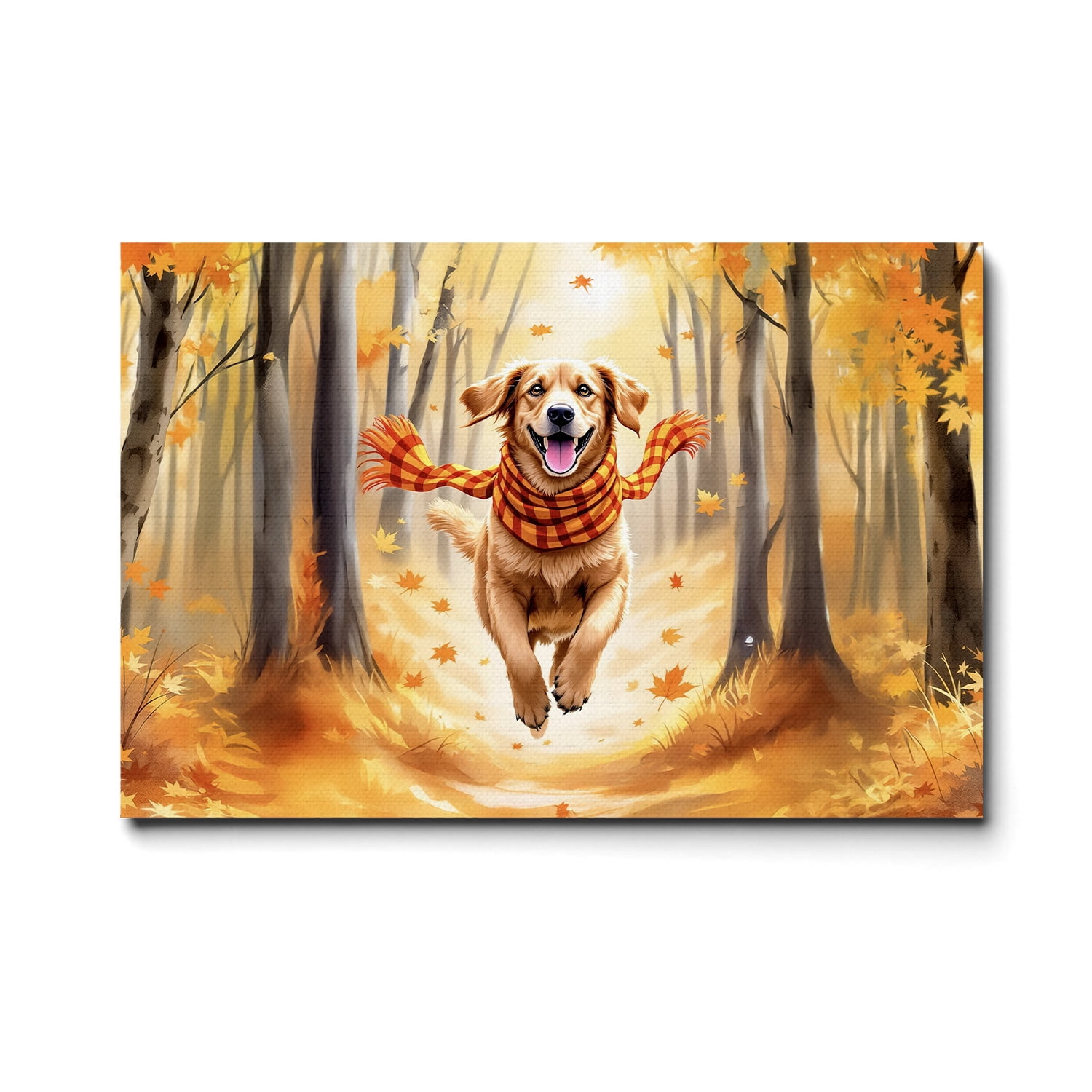 Welcome Fall Chesapeake Bay Retriever Strolling Through the Autumn ...