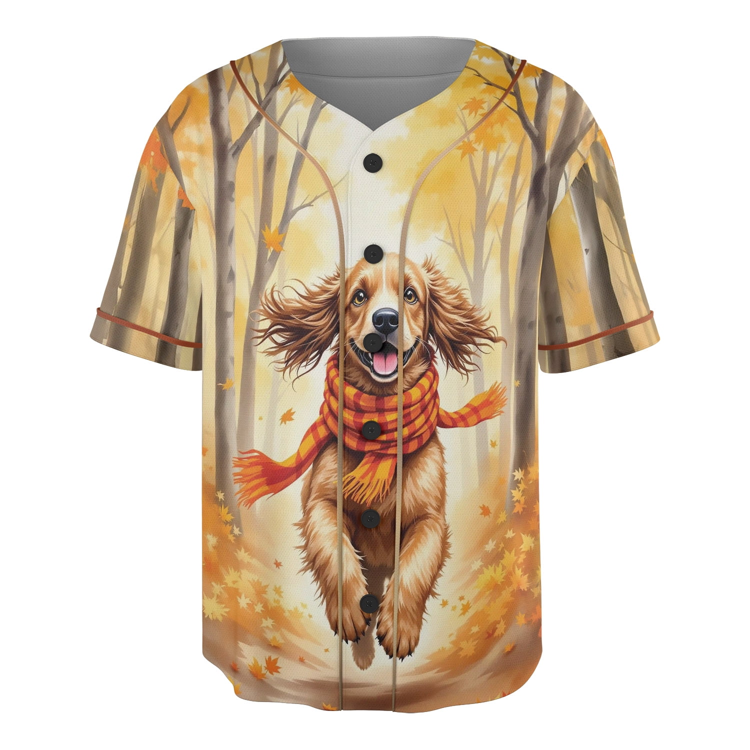 Welcome Fall Cocker Spaniel Strolling Through the Autumn Maple Forest ...