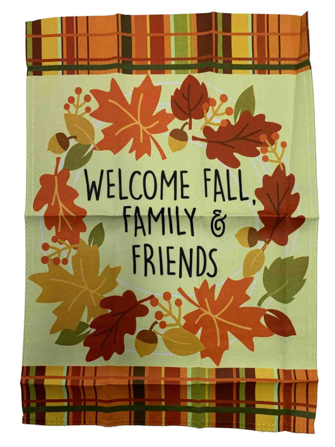 Welcome Fall Family Friends Thanksgiving Decorative Garden Suede Flag ...