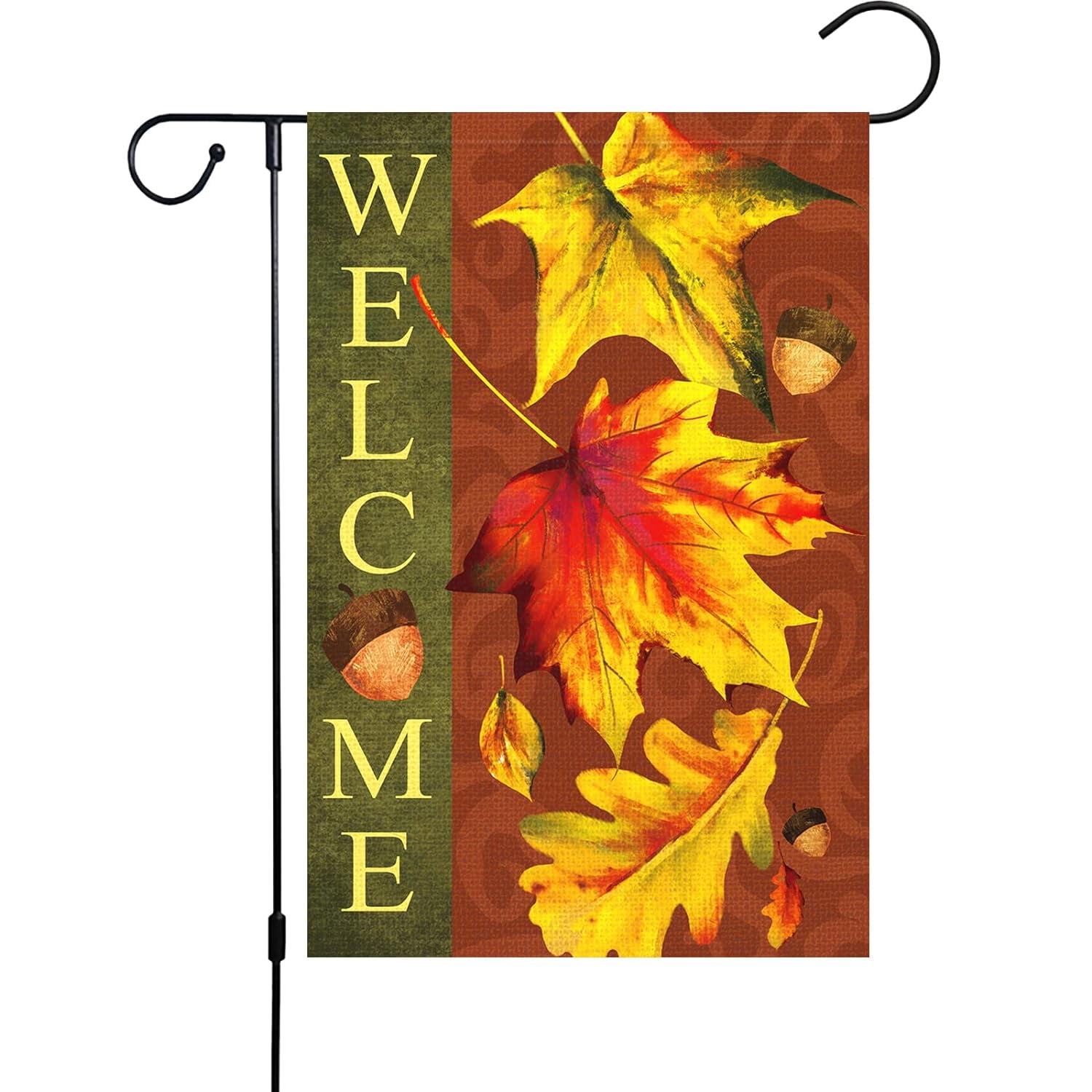 Welcome Fall Garden Flag Double Sided Vertical for Outside, Small ...