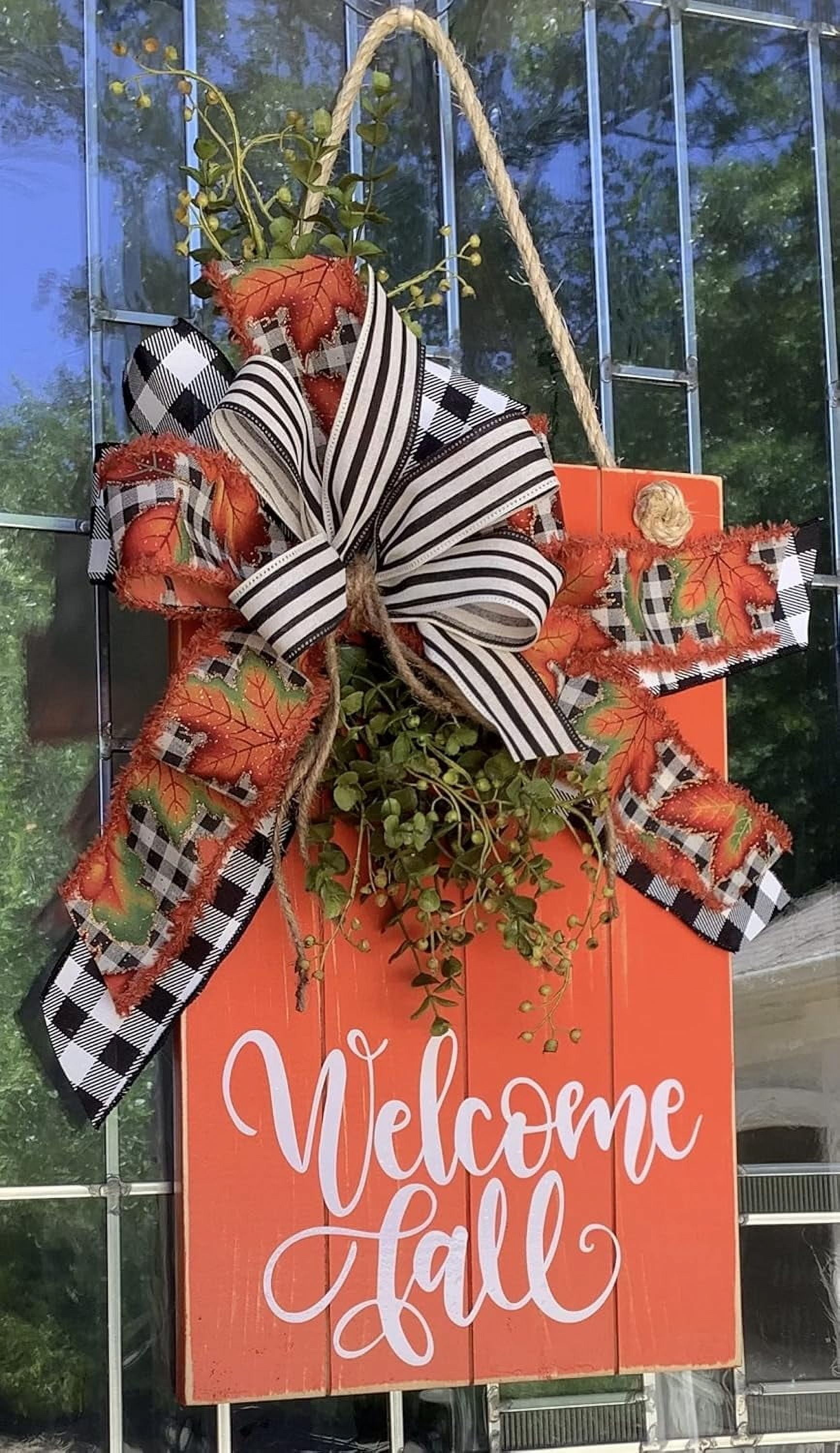 Welcome Fall Large Wooden Door Sign, Door Hanger, Fall Door , Fall ...