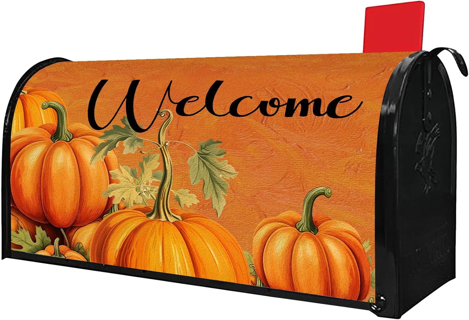Welcome Fall Pumpkin Magnetic Mailbox Cover Standard Size 18" x 21 ...